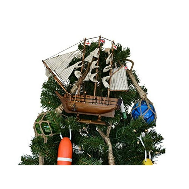 Darwin's HMS Beagle Model Ship Christmas Tree Topper Decoration ...
