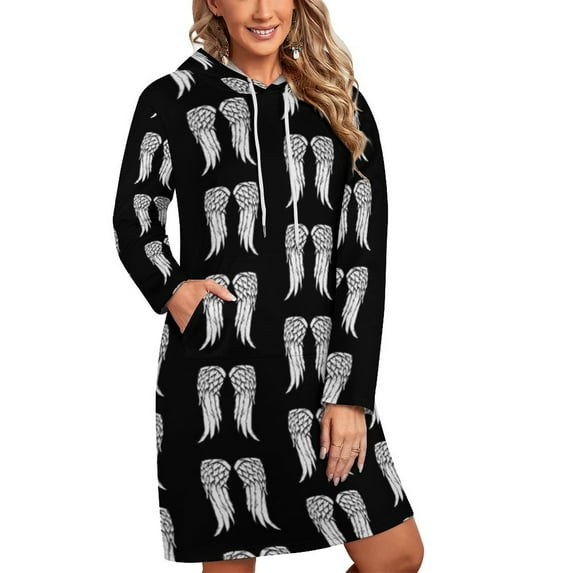 Daryl Dixon-Zombie Hoodie Sweatshirt Women Drawstring Printed Pocket ...