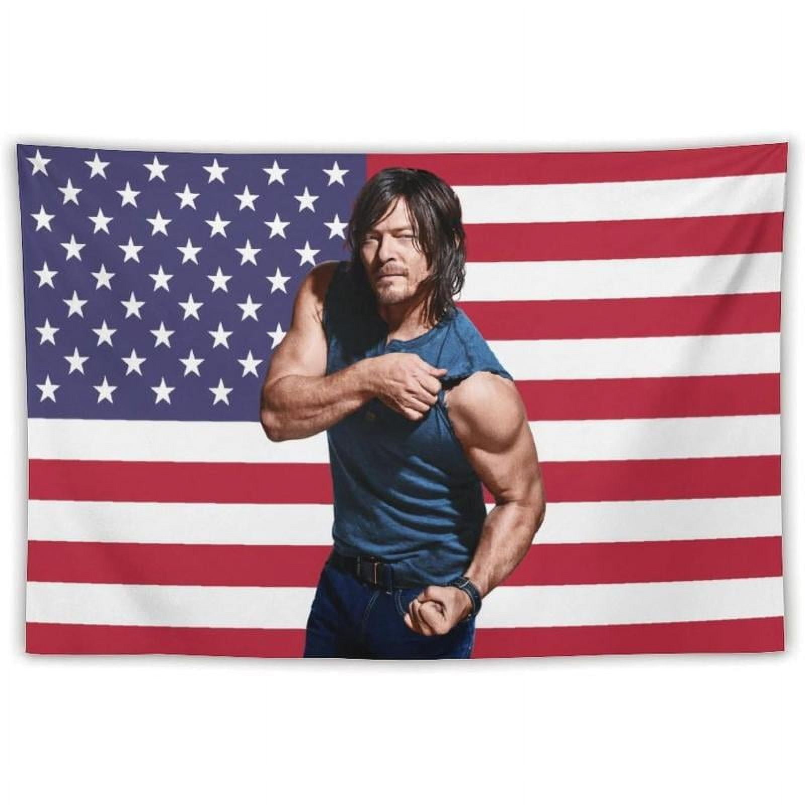 Daryl Star Dixon Tapestry Pink American Flag Gifts Wall Hanging College ...