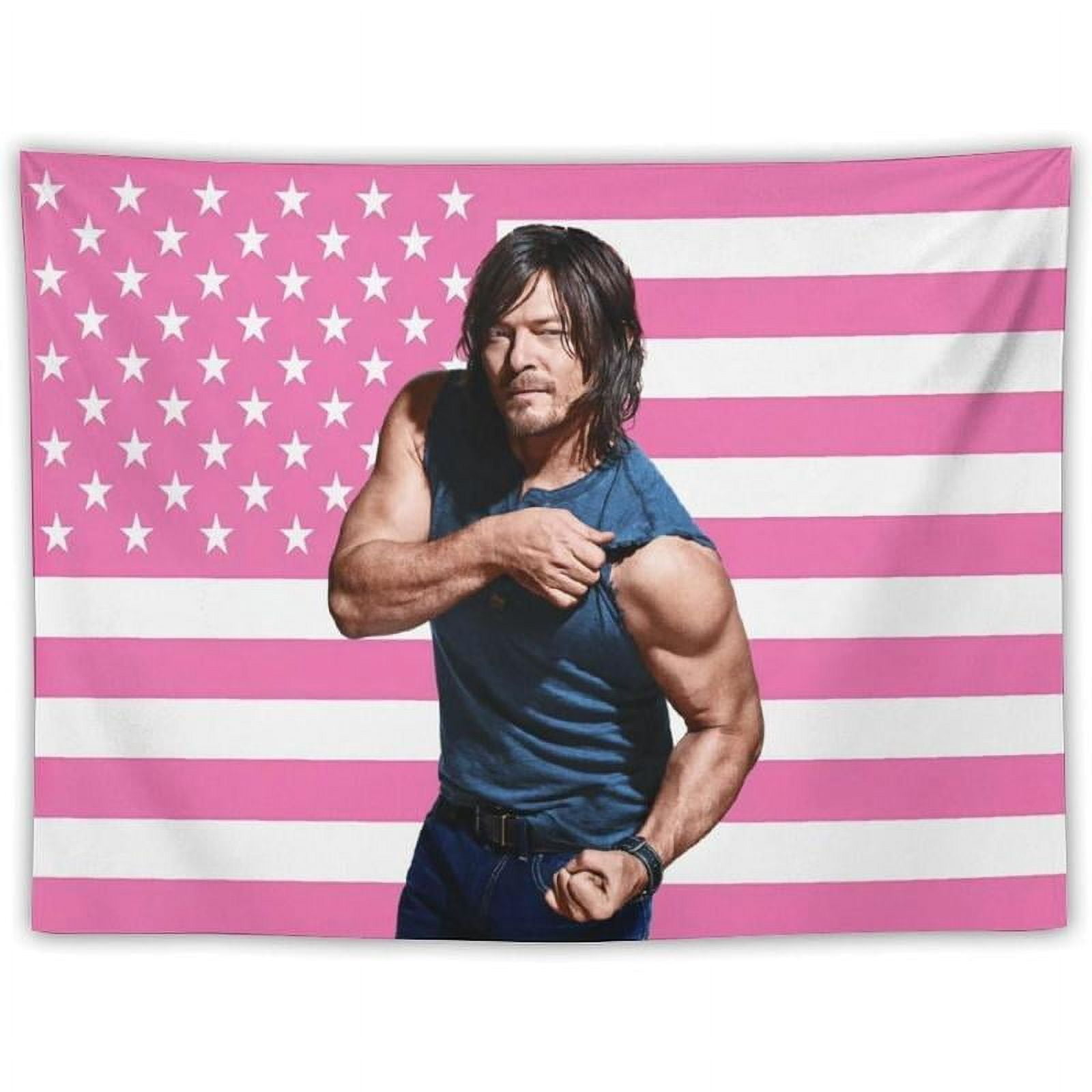 Daryl Star Dixon Tapestry Pink American Flag Wall Hanging College Dorm ...