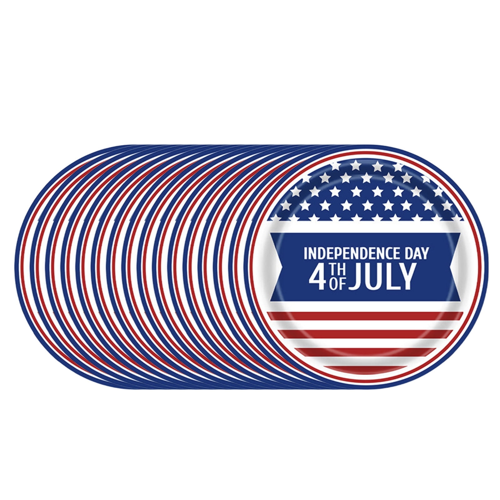 Darzheoy 16 Pcs 4th of July Plates, 7 Inches Patriotic American Flag ...