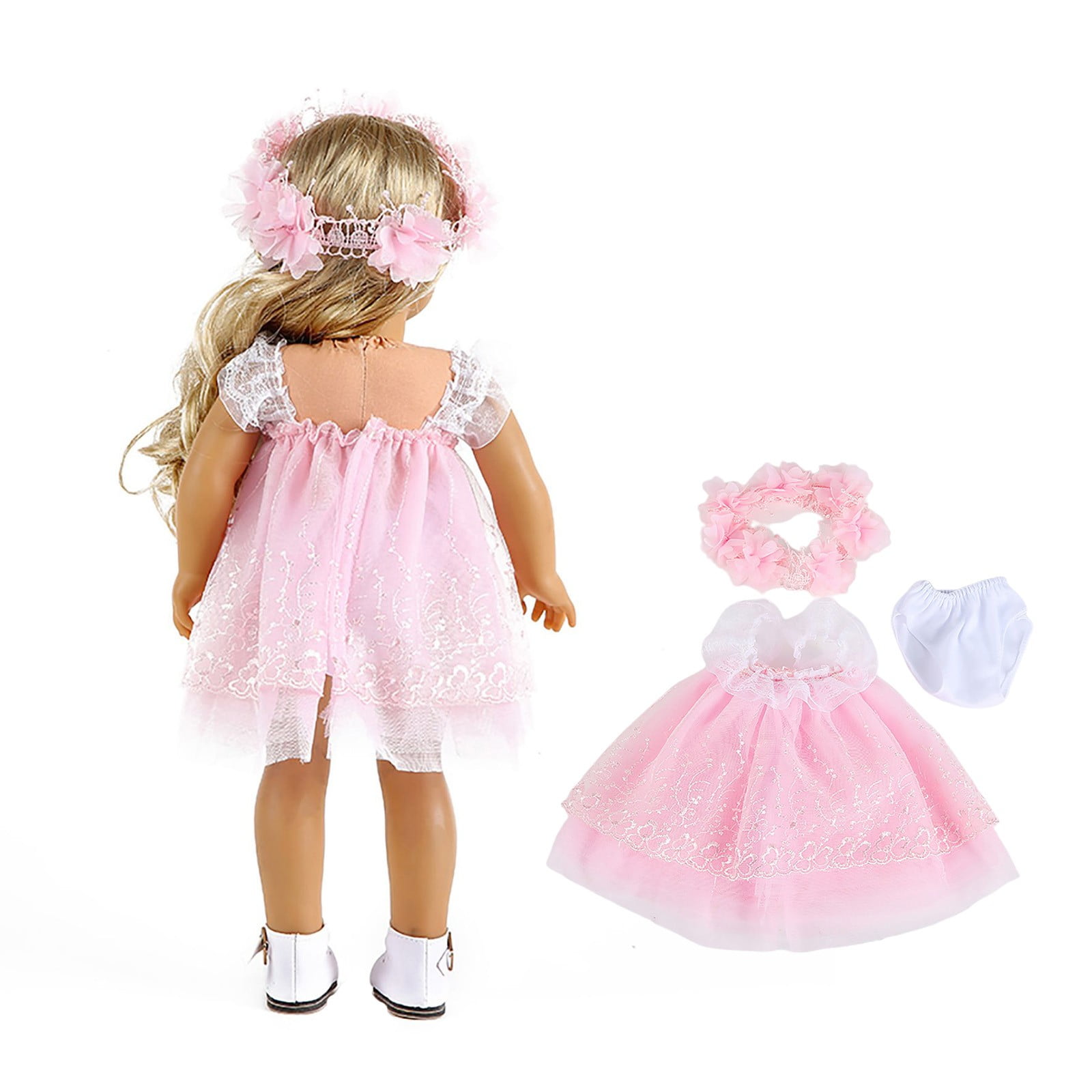 Darzheoy 18 inch Baby Doll Clothes Dress Outfits Headbands Accessories ...