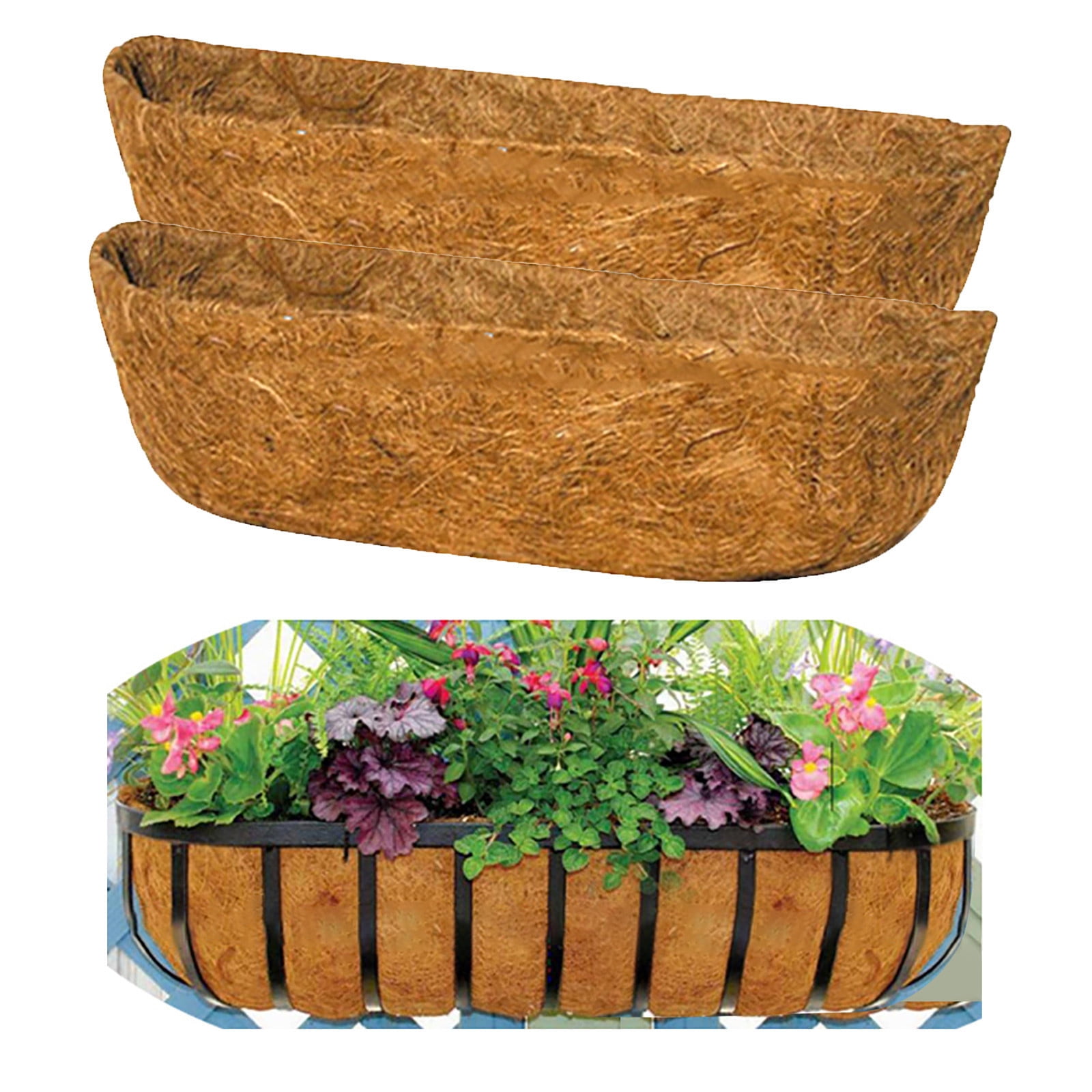 Darzheoy 2 Pack Coconut Liners for Planters, Coco Liner Replacements ...