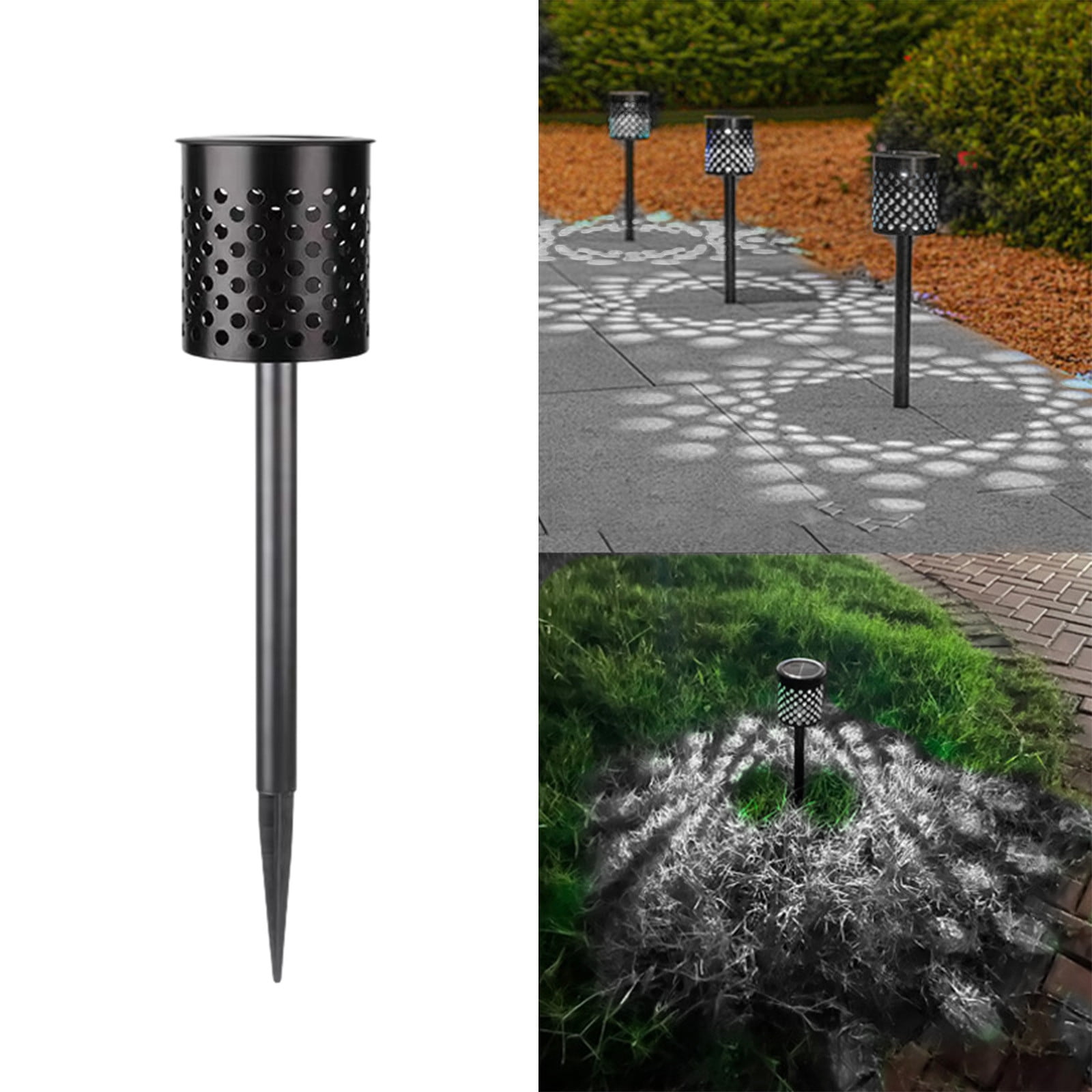 Darzheoy 2 Packs Solar Pathway Ground LED Lights Auto-on/off Waterproof ...