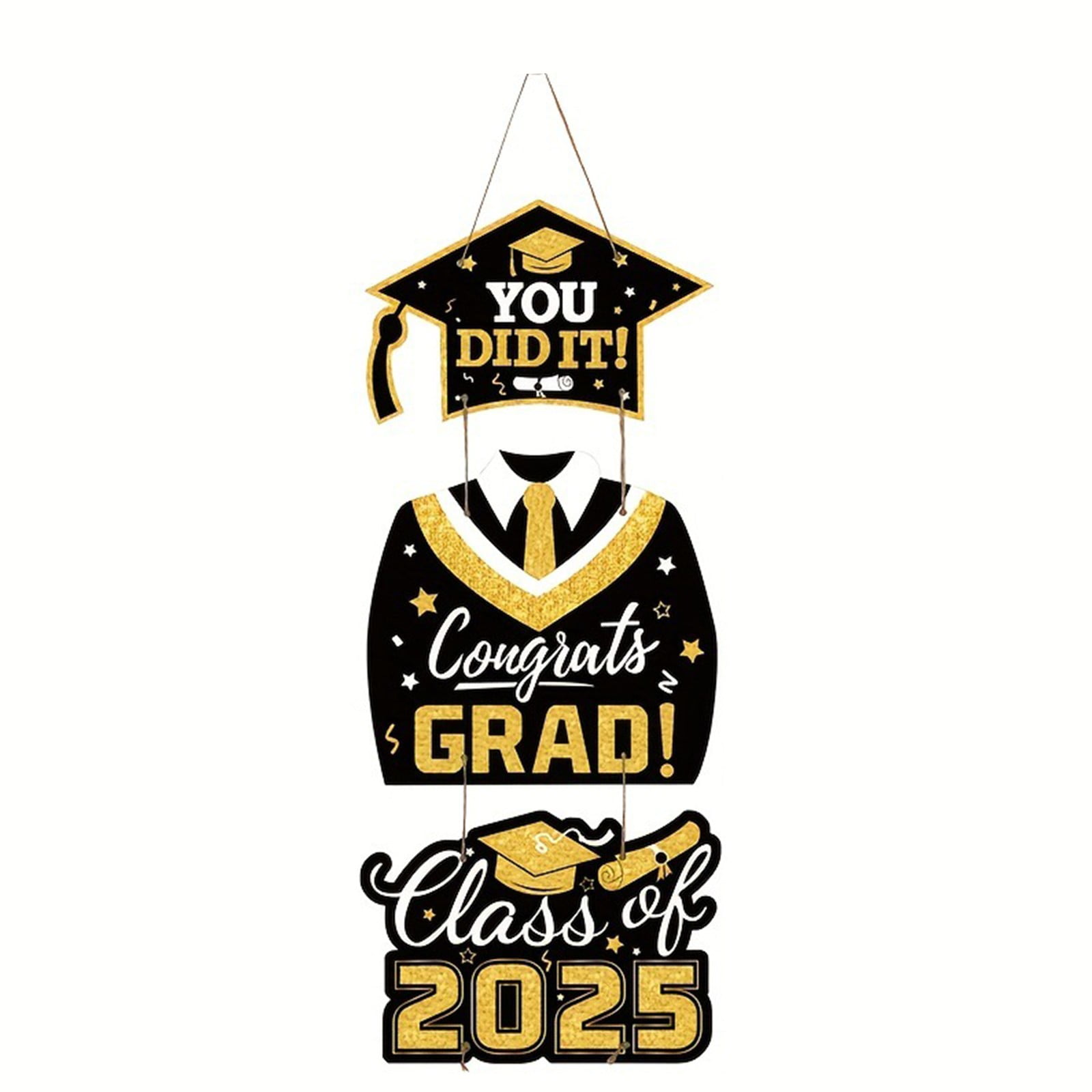 Darzheoy 2025 Graduation Wooden Door Sign Congrats Grad Porch Sign ...