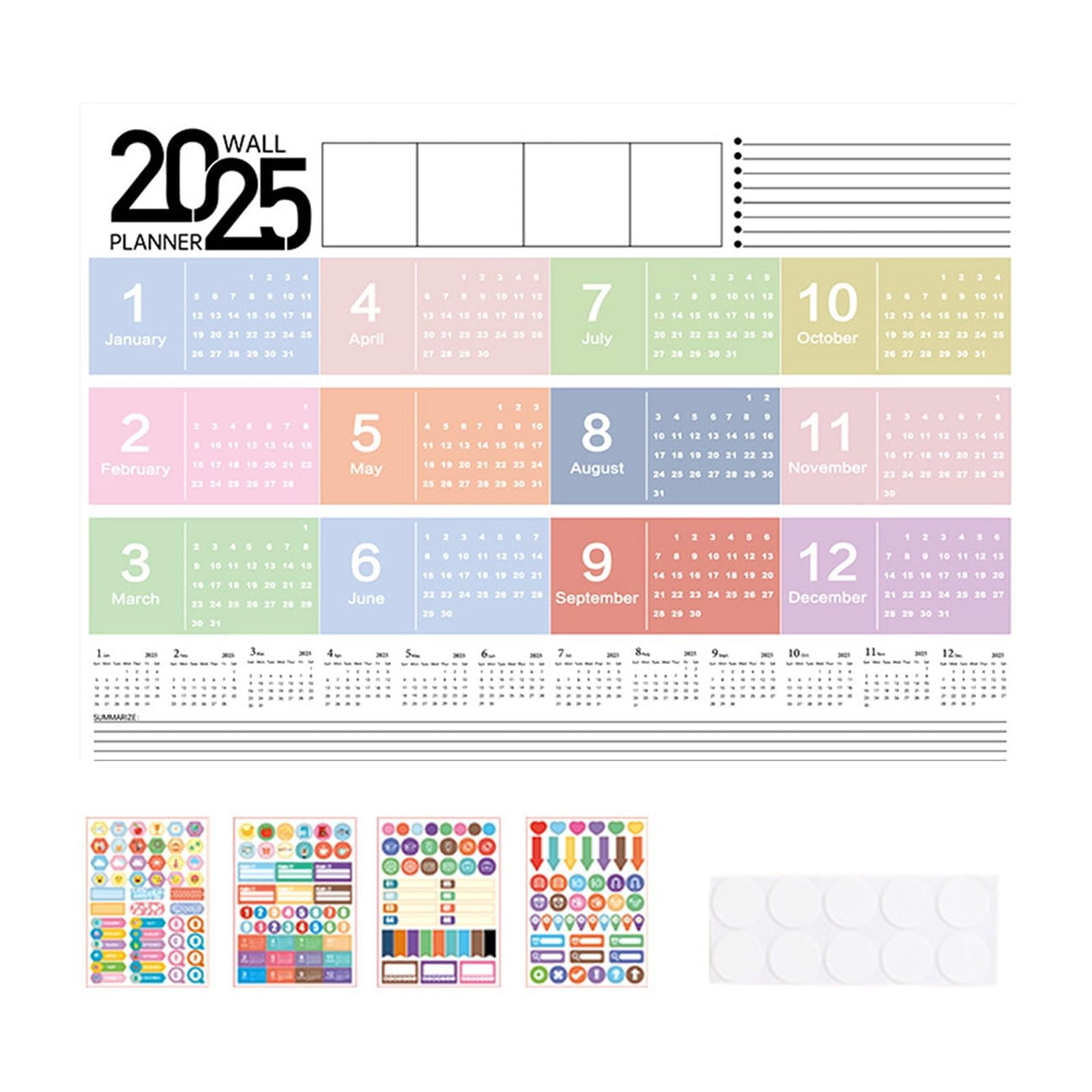 Darzheoy 2025 Wall Calendar Yearly Schedule Monthly Journal Yearly ...