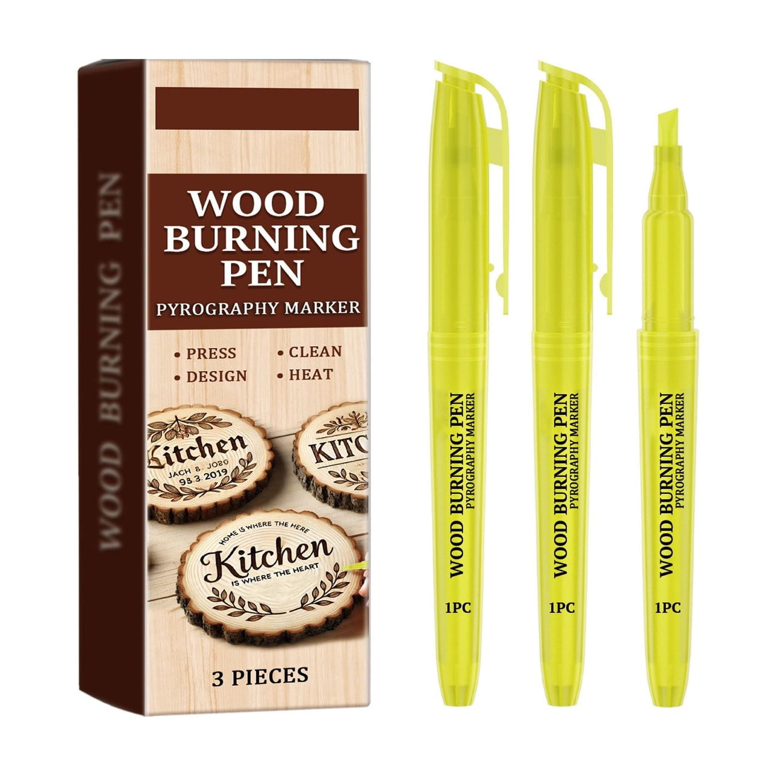 Darzheoy 3 Pieces Scorch Pen Wood Burning Marker Wood Burning Pen ...