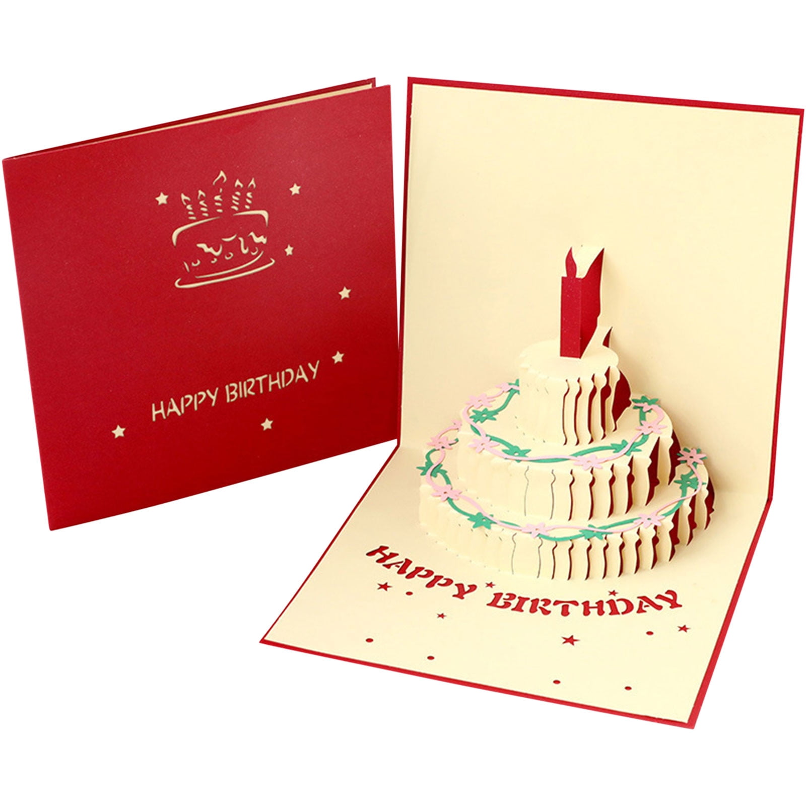 Darzheoy 3D POP Up Birthday Cards, Warming LED Light Birthday Cake ...
