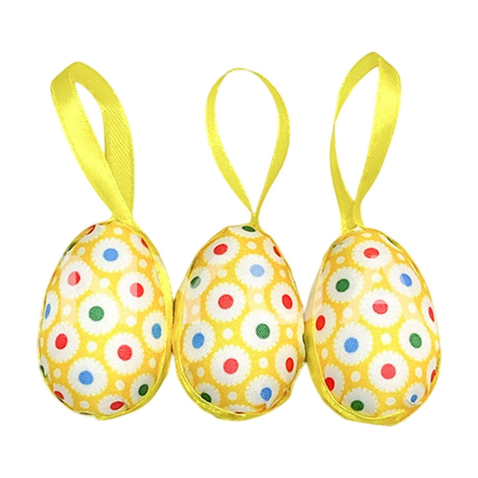 Darzheoy 3PC Easter Hanging Eggs, Fabric Wrapped Easter Egg, Easter ...