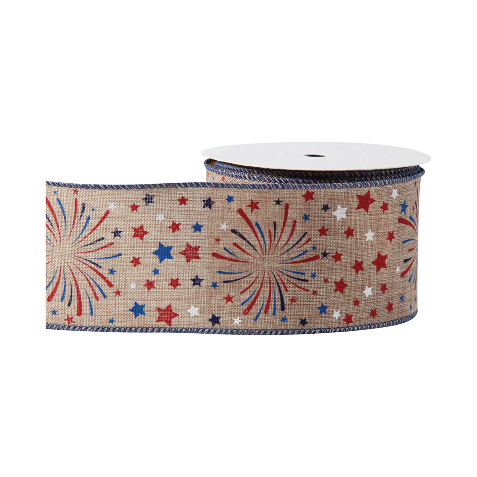 Darzheoy 4th of July Ribbons for Crafting, 10 Yard Patriotic Wired Edge ...
