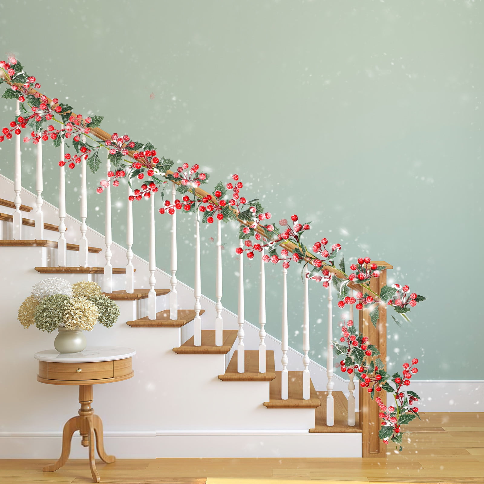 Darzheoy 5.7Ft Christmas Garland Artificial Holiday Hanging Garlands ...