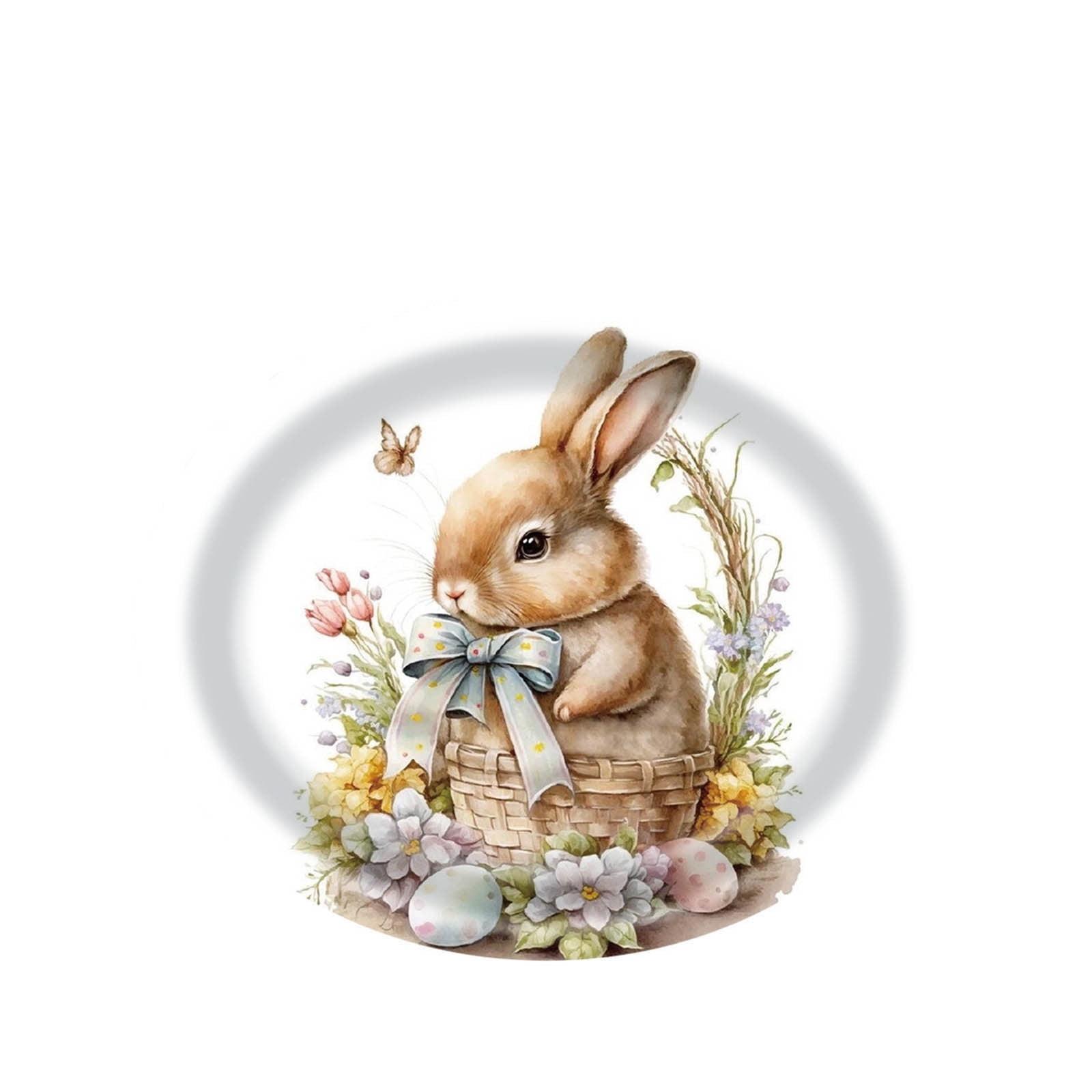 Darzheoy 50 Pcs Easter Oval Paper Plate, Large Easter Paper Plate Bunny ...