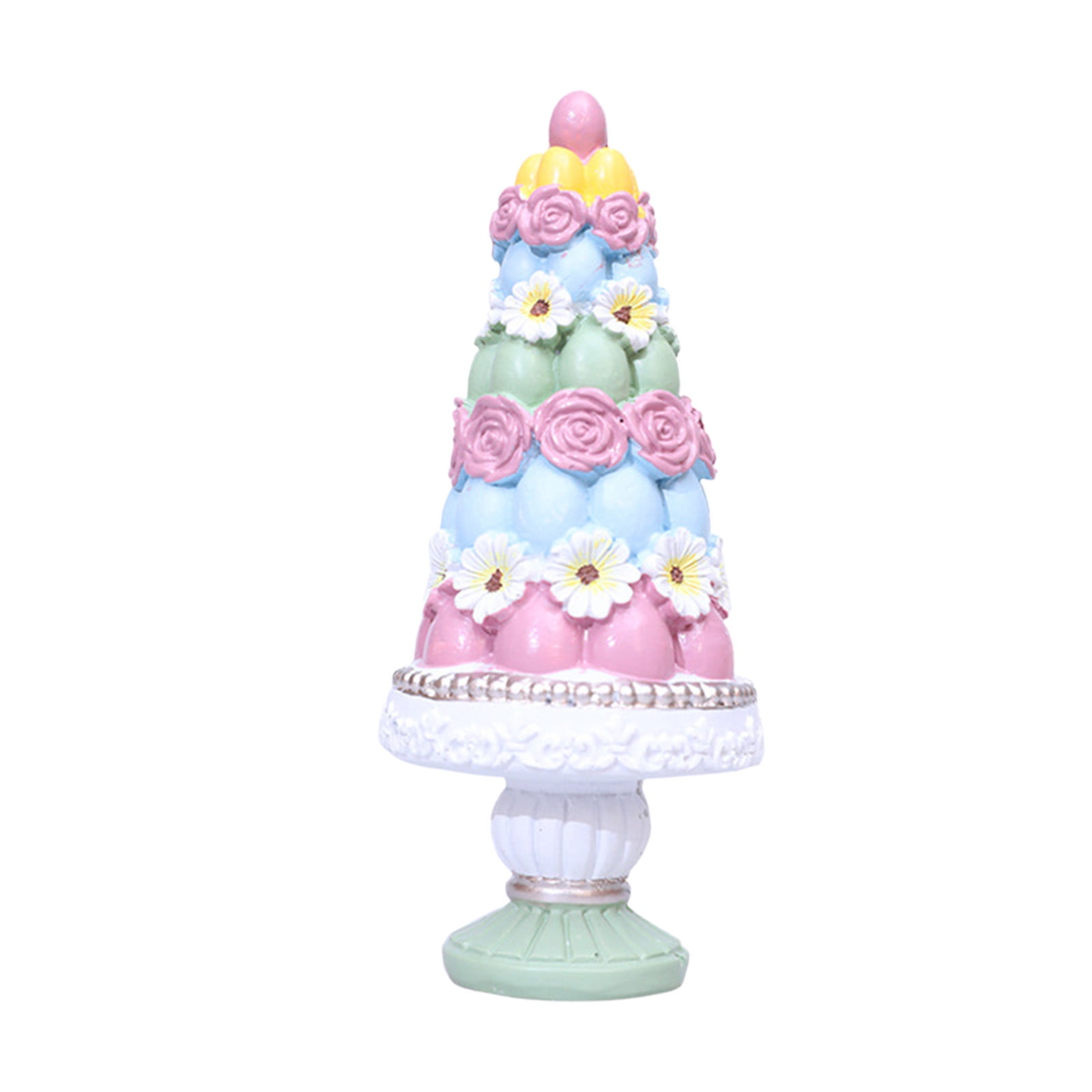 Darzheoy 6 inch Easter Egg Topiary Tree on Pedestal, Sparkling Easter ...
