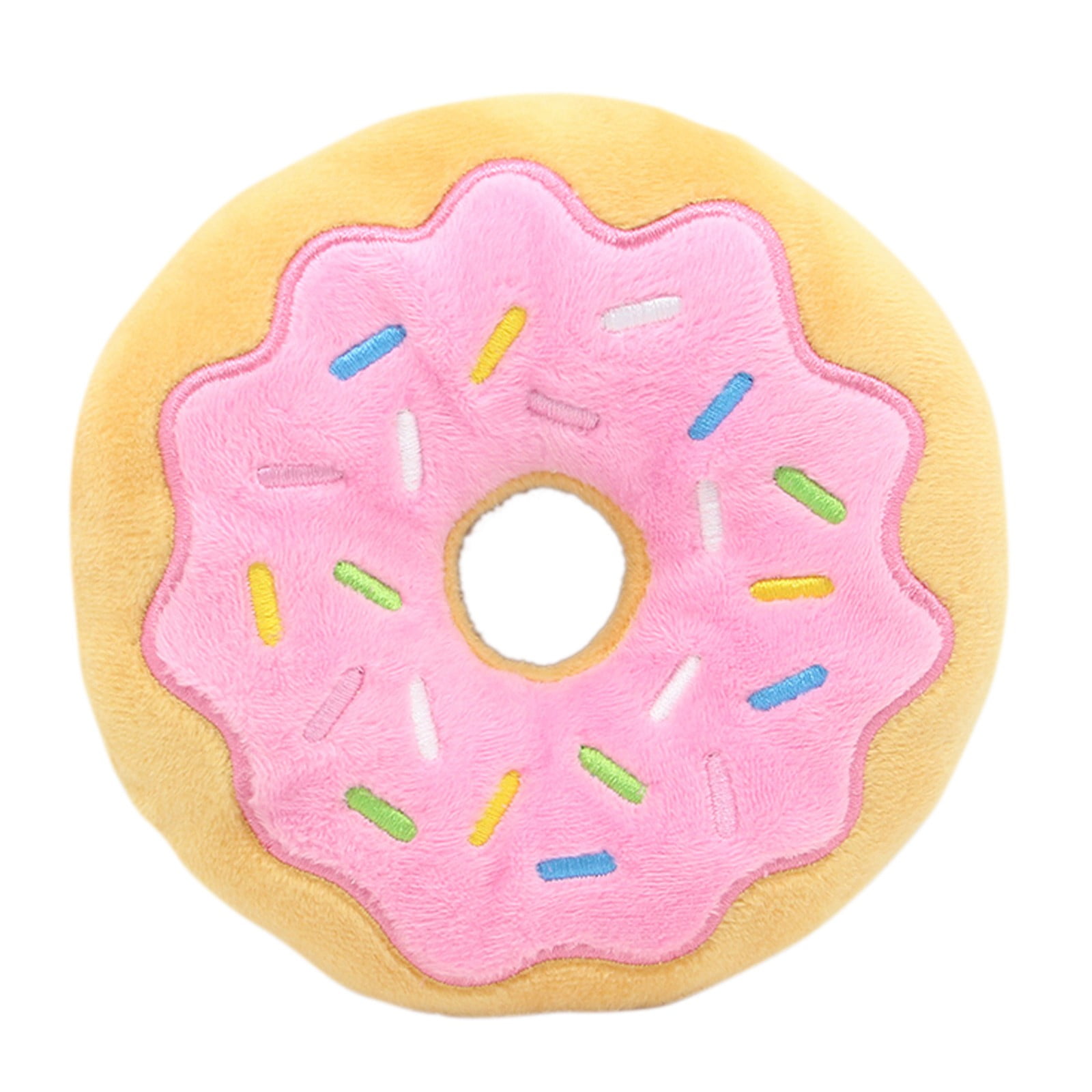 Darzheoy 6 inch Plush Pet Toy, Donut Dog Toy, Squeaky Plush Dog Toy ...