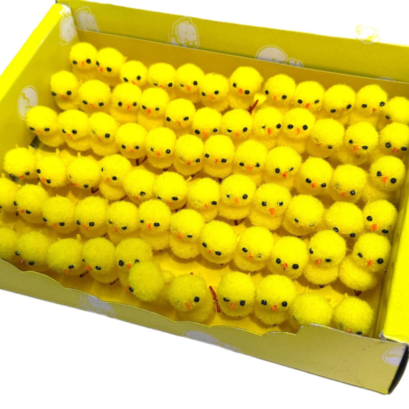Darzheoy 72pcs Mini Chicks Set Plastic Plush Chicken Figures Figurines ...