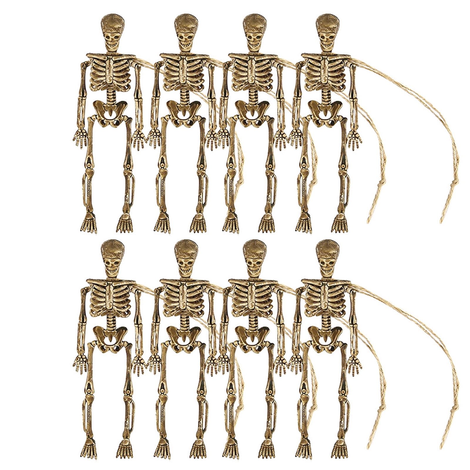 Darzheoy 8Pcs Hanging Skeleton Halloween Decorations, Movable Joints ...