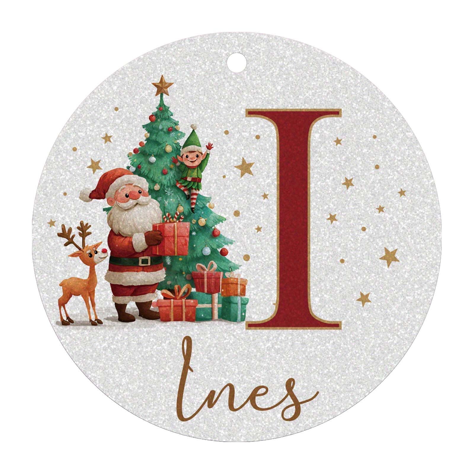 Darzheoy Acrylic Christmas Letter Pendants, 26 Alphabet Tree Hanging ...