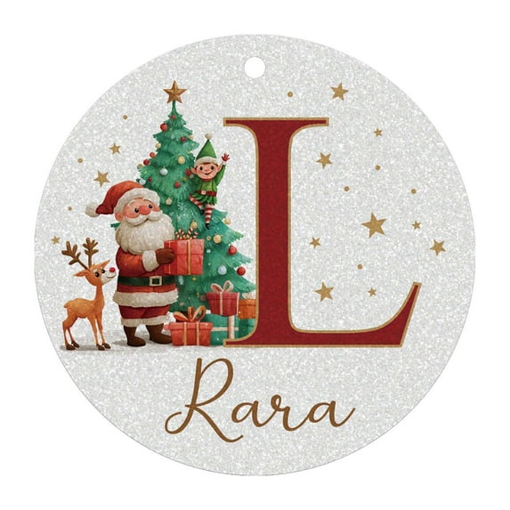 Darzheoy Acrylic Christmas Letter Pendants, 26 Alphabet Tree Hanging ...