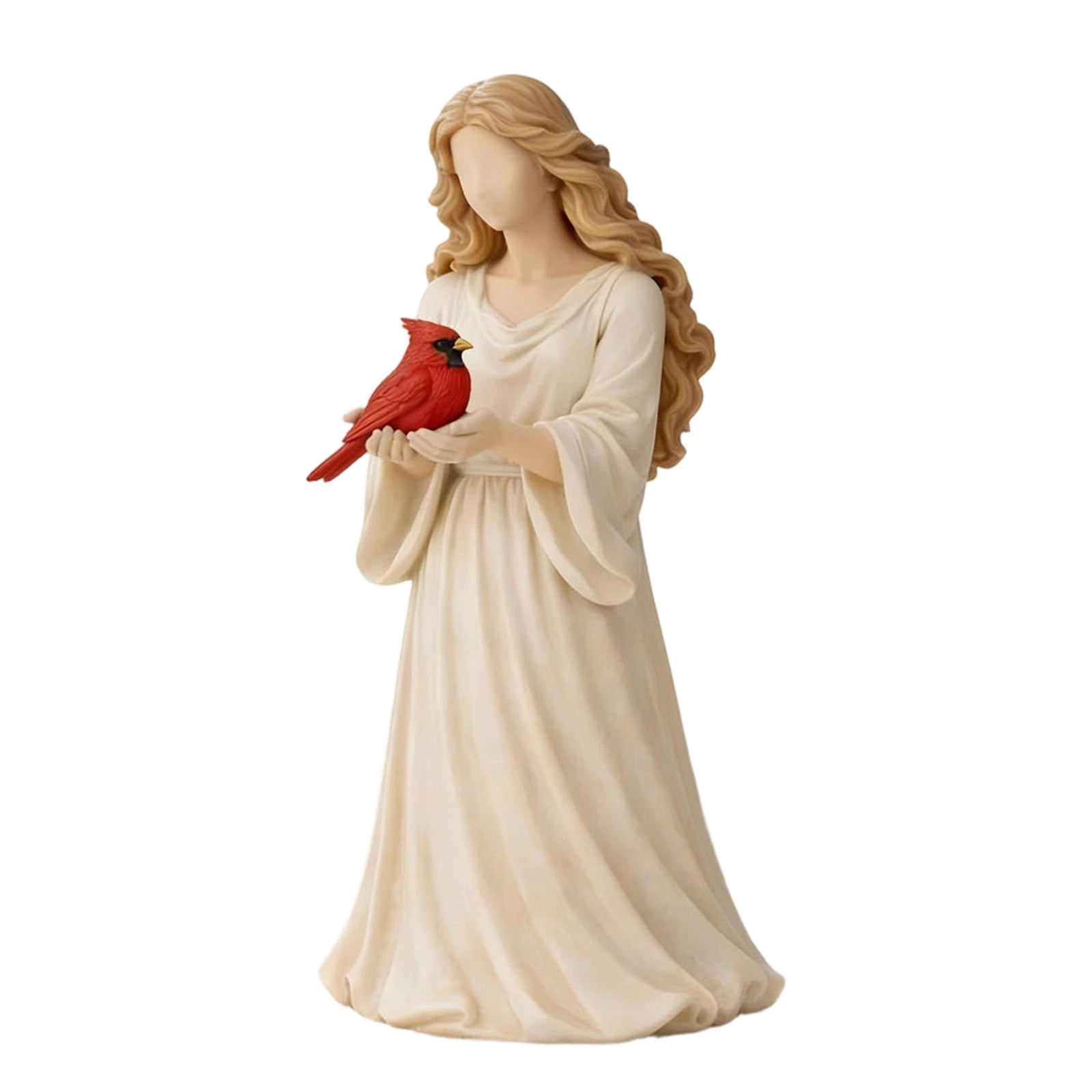 Darzheoy Angel Cardinal Figurines, Guardian Angel Figurines, White ...