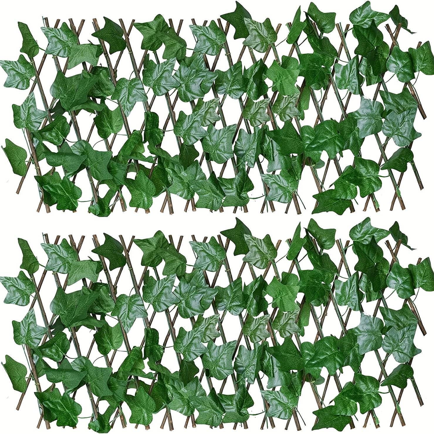 Darzheoy Artificial Leaf Ivy Expandable Fence Screen Stretchable ...
