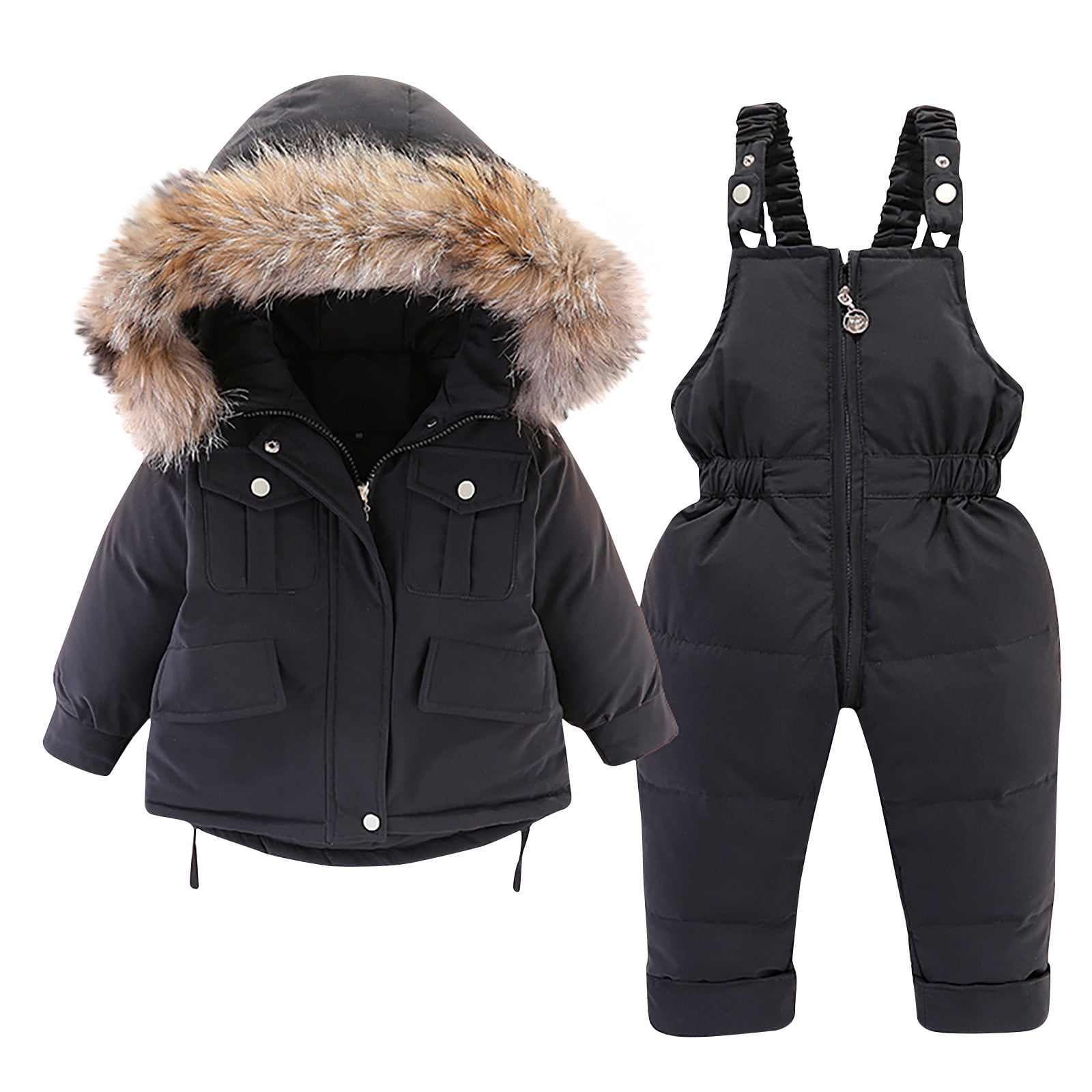 Darzheoy Baby Girls Boys Snowsuit, Infant Winter Clothes Toddler Kids Winter Warm Hooded Down ...