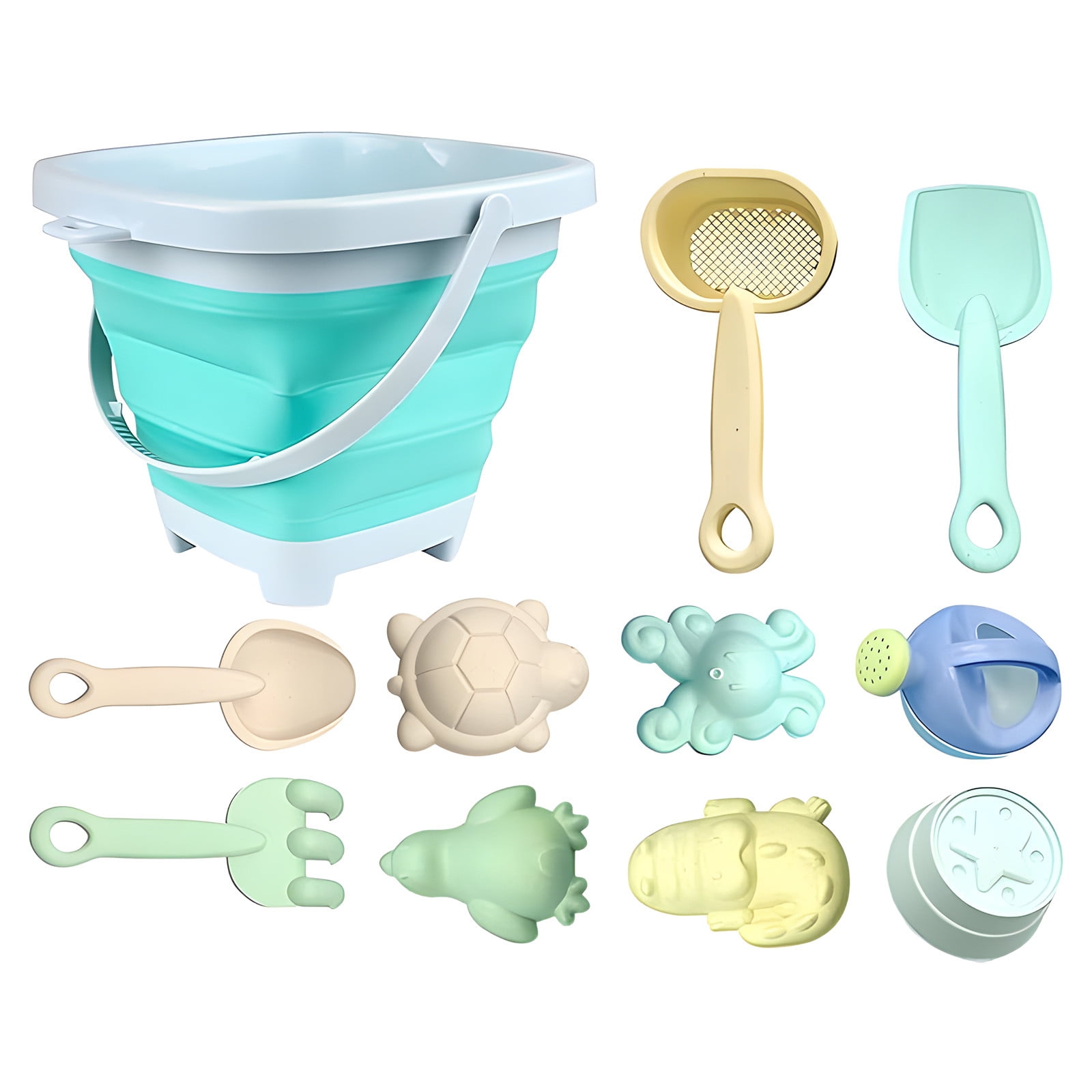 Darzheoy Beach Toys for Kids, Sand Toys Set Includes Collapsible Sand ...