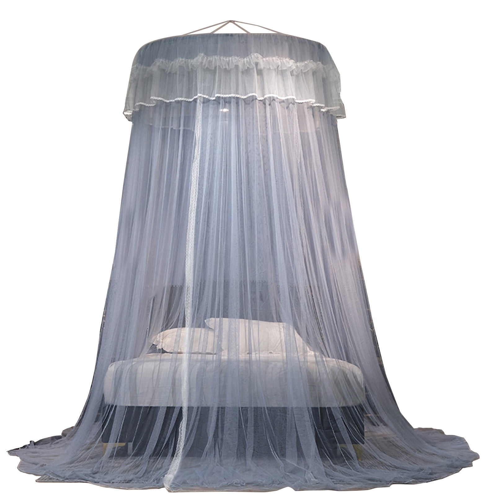 Darzheoy Bed Canopy for Girls, Canopy Bed Curtains, Round Lace Dome ...