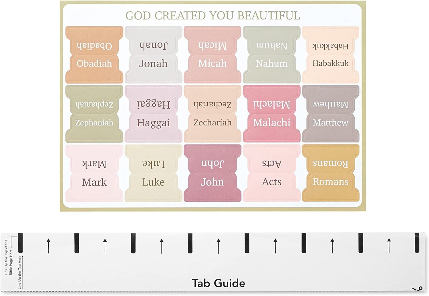 Darzheoy Bible Tabs - Large Print Laminated Bible Tabs for Women Men ...