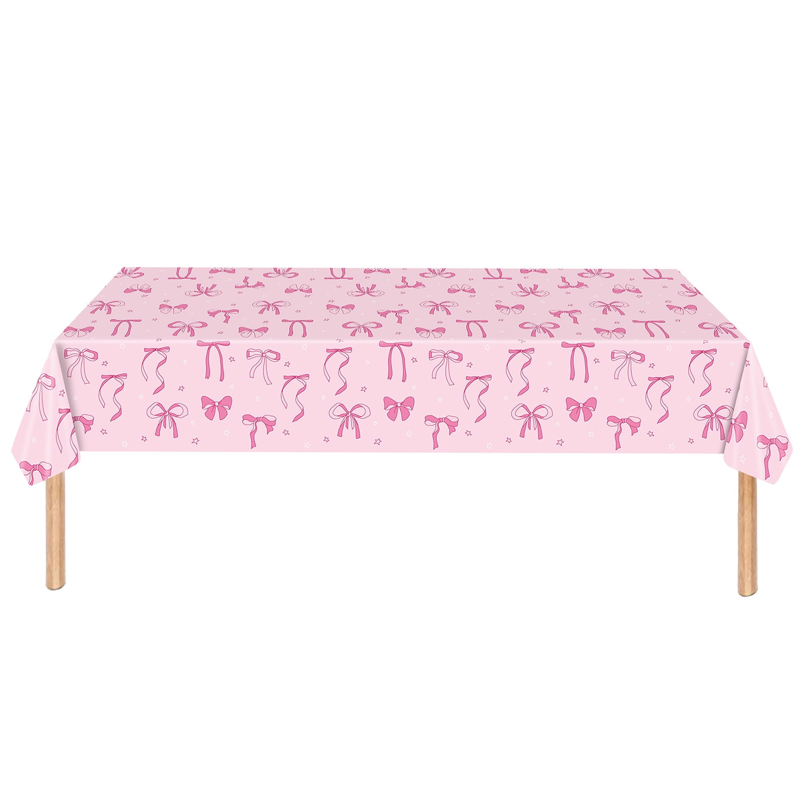 Darzheoy Birthday Decorations Tablecloths, Pink Bow Birthday ...
