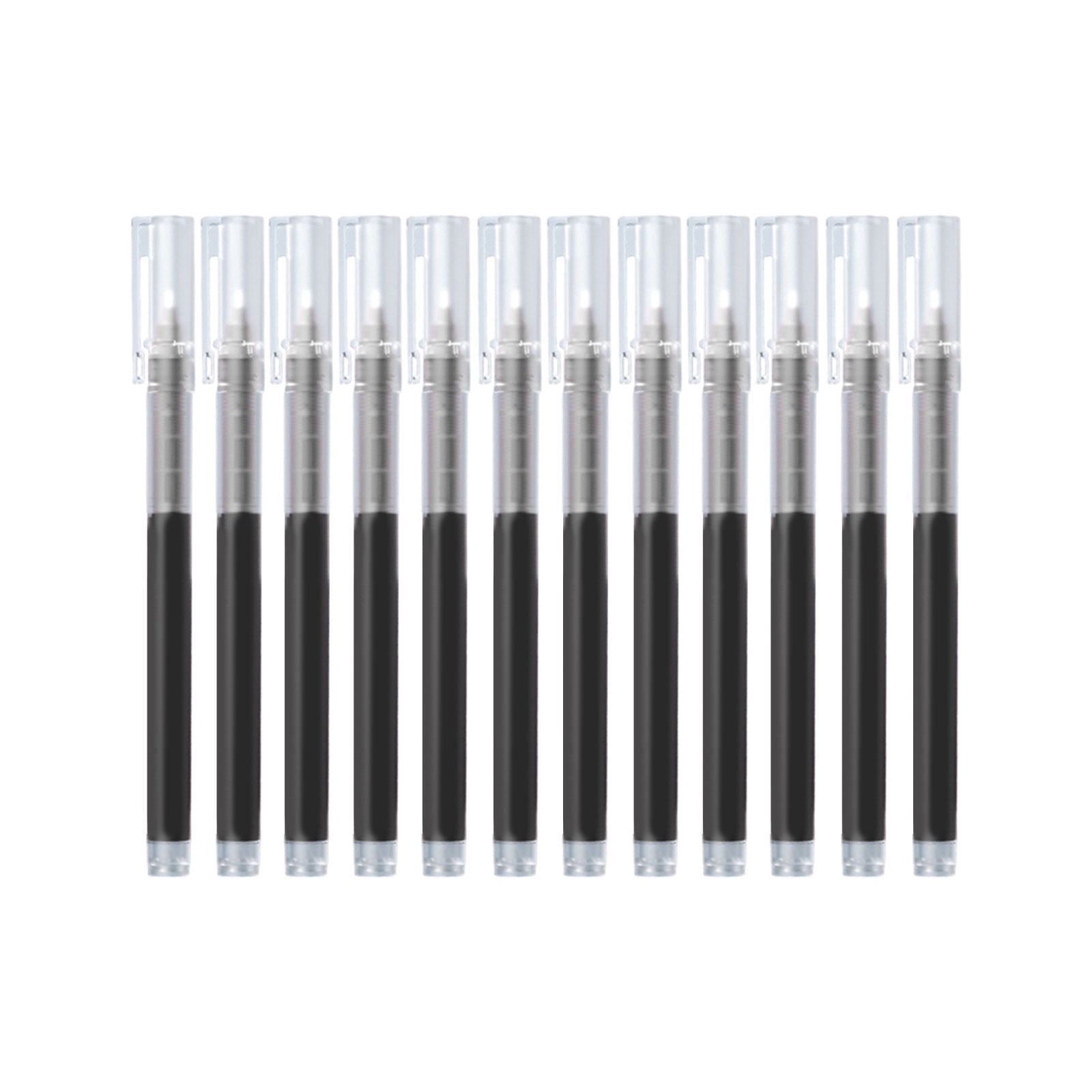 Darzheoy Black Pens Liquid Ink Rollerball Pen Black Fine Tip Pen 12 PCS ...