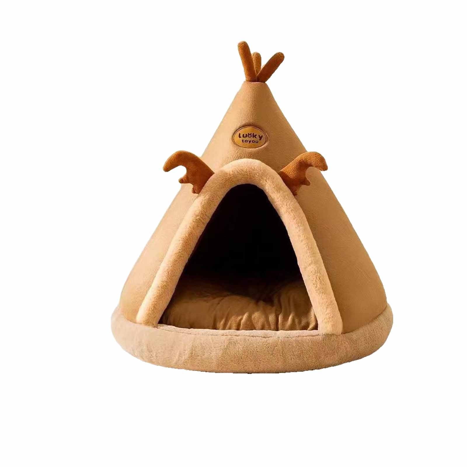 Darzheoy Cat House Indoor, Ultra-Soft Plush Self-Warming Pet Bed ...