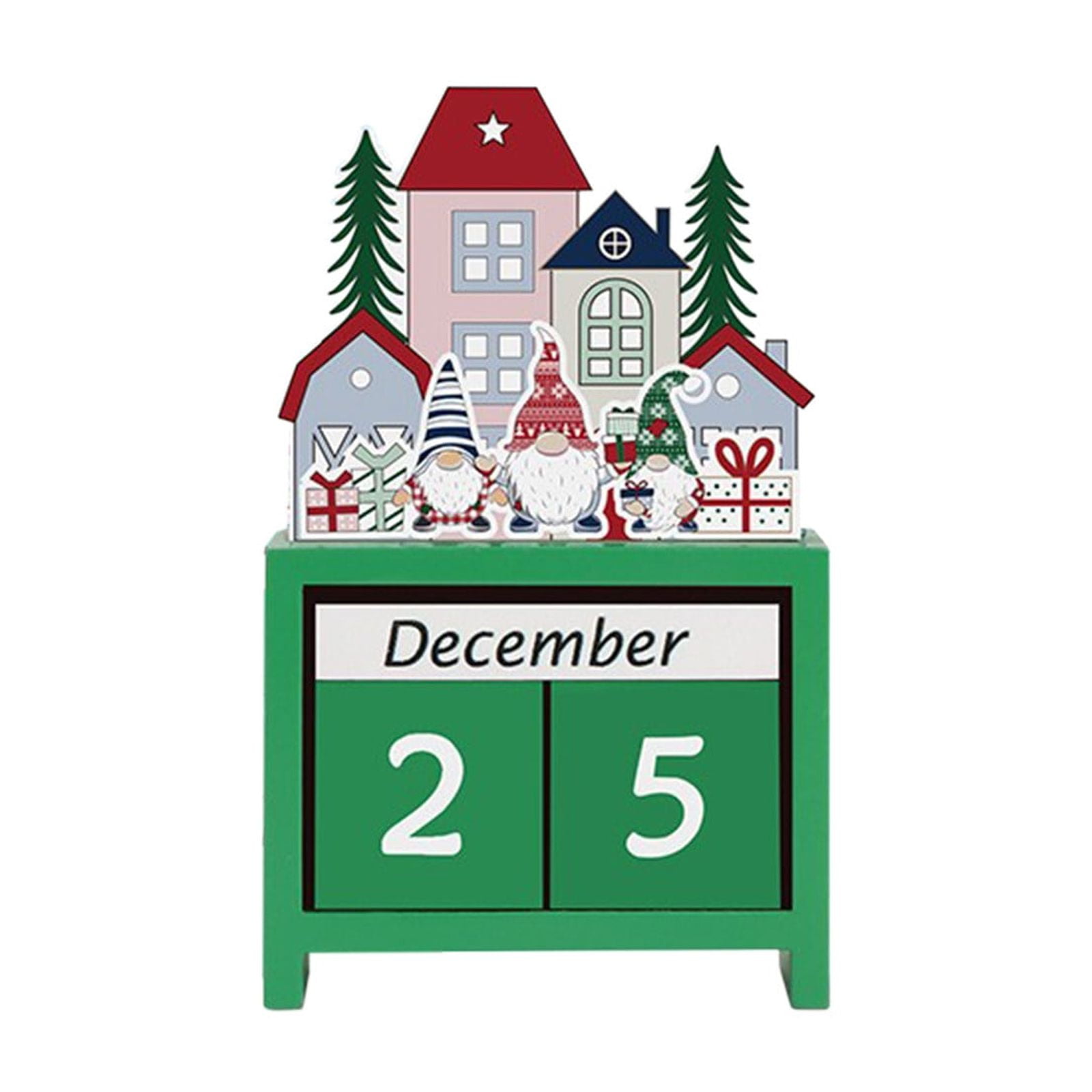 Darzheoy Christmas Advent Countdown Calendar Number Date Wooden Blocks ...