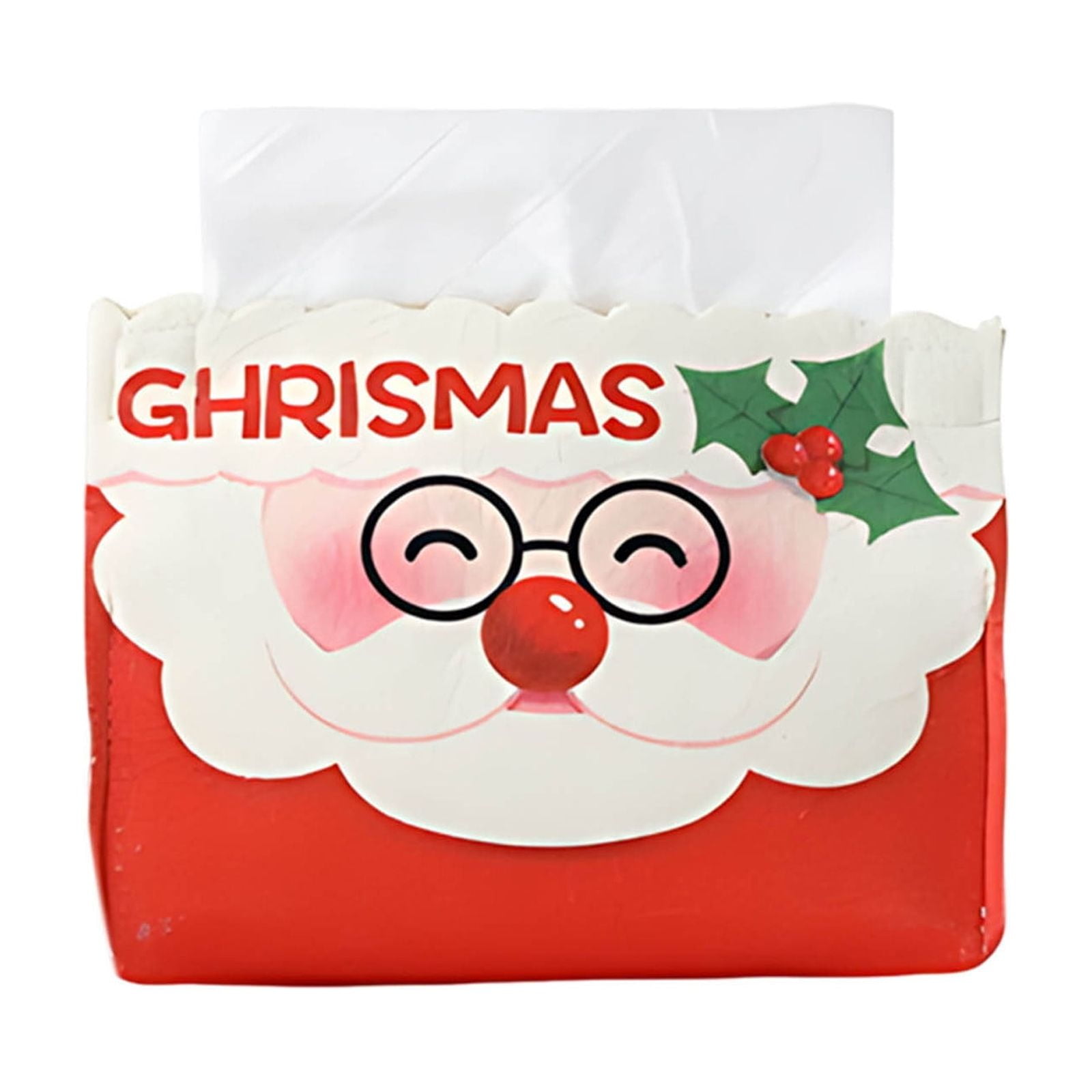 Darzheoy Christmas Tissue Box Decoration Non-woven Fabric with Cartoons ...