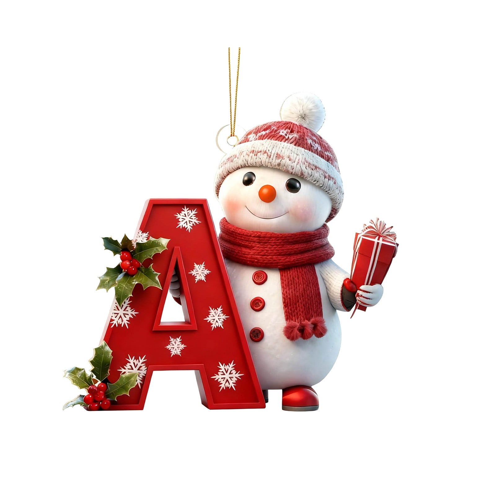 Darzheoy Christmas Tree Letters Ornament 26 Alphabet Acrylic Pendant ...