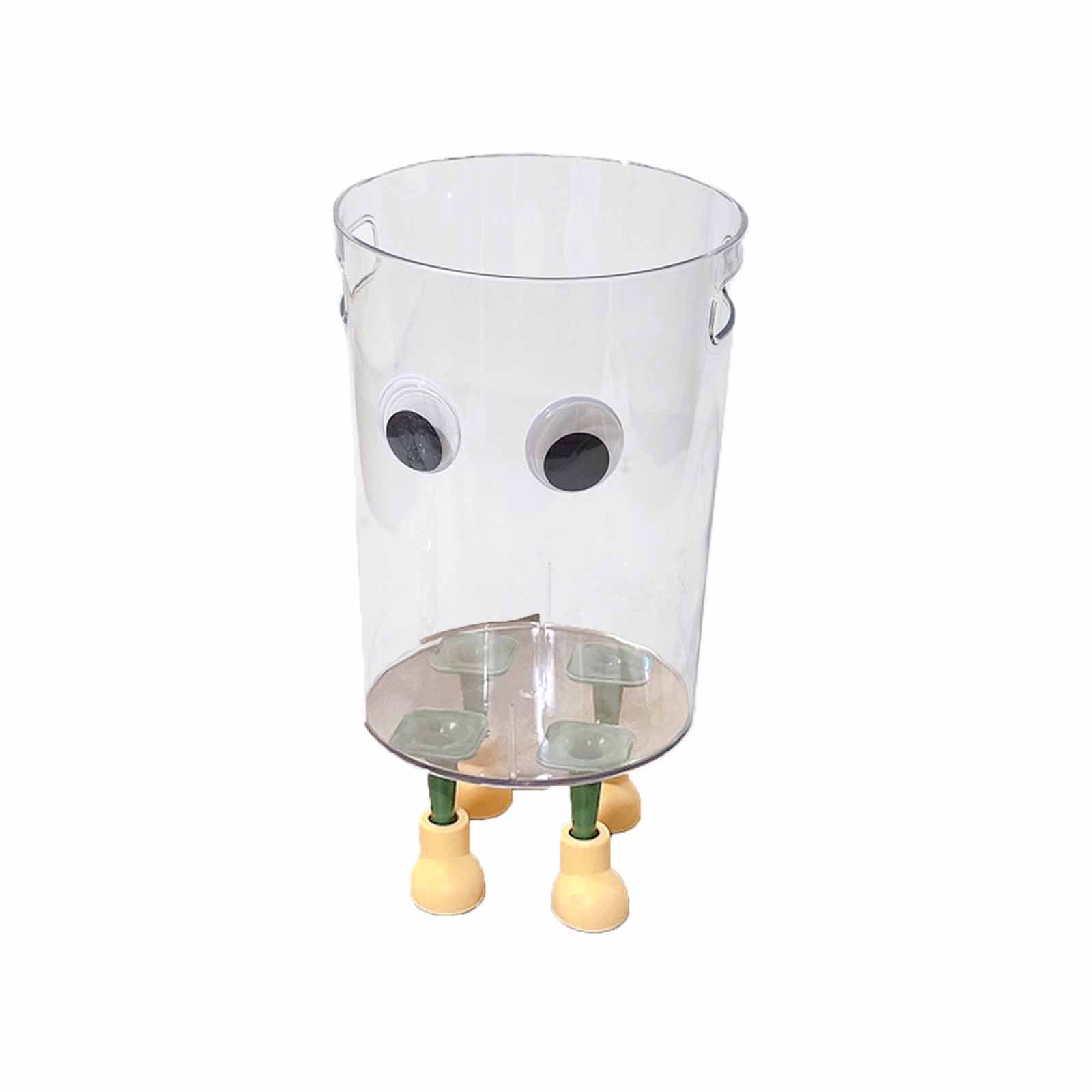 Darzheoy Clear Plastic Trash Can for Household Use, Kitchen and ...