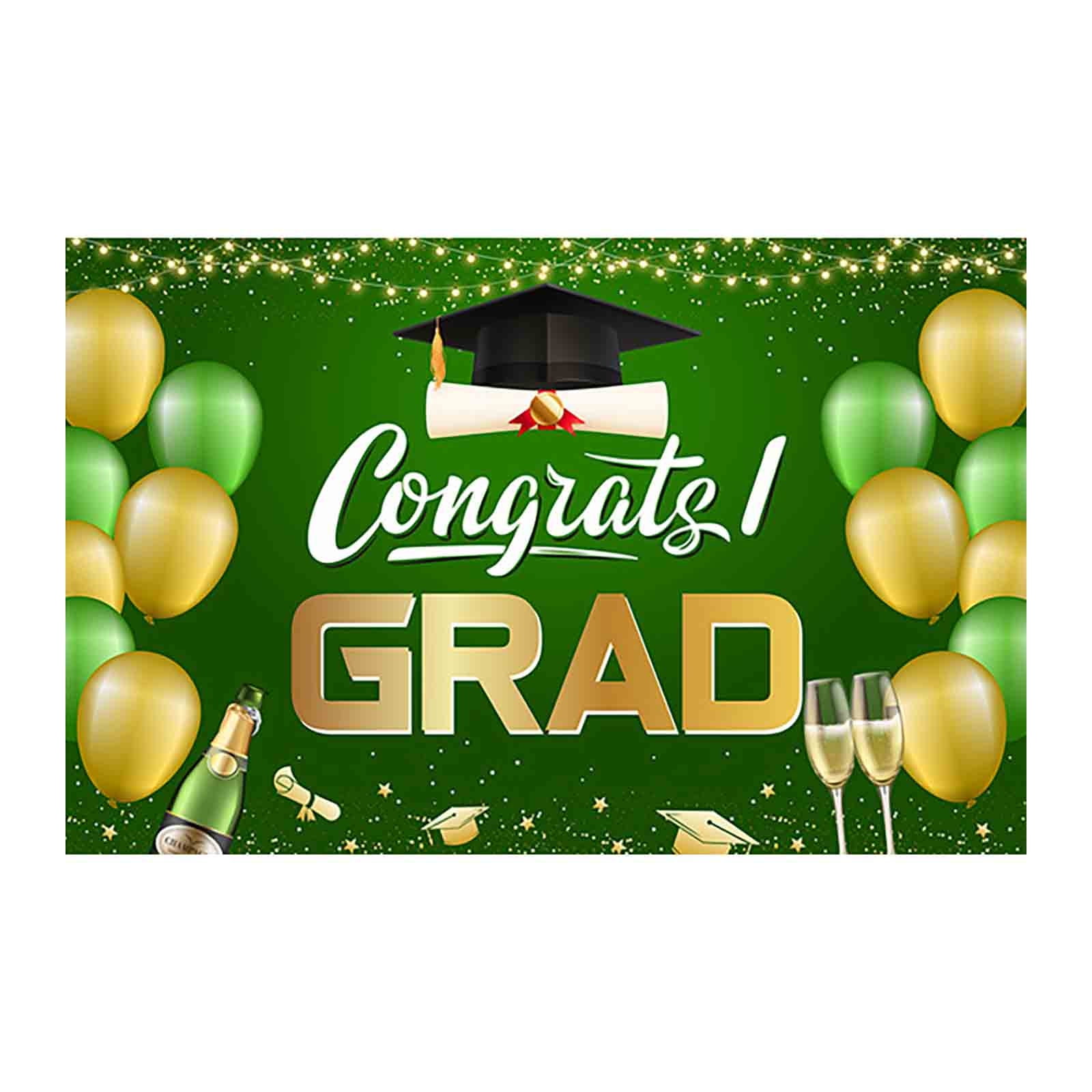 Darzheoy Congrats Grad Banner - 71x4.5 Inch, Congratulations Banner ...