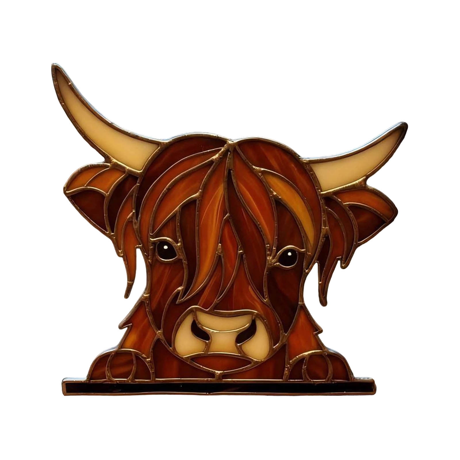 Darzheoy Cow Window Decor, 6 Inch Highland Cow Corner Decoration for ...