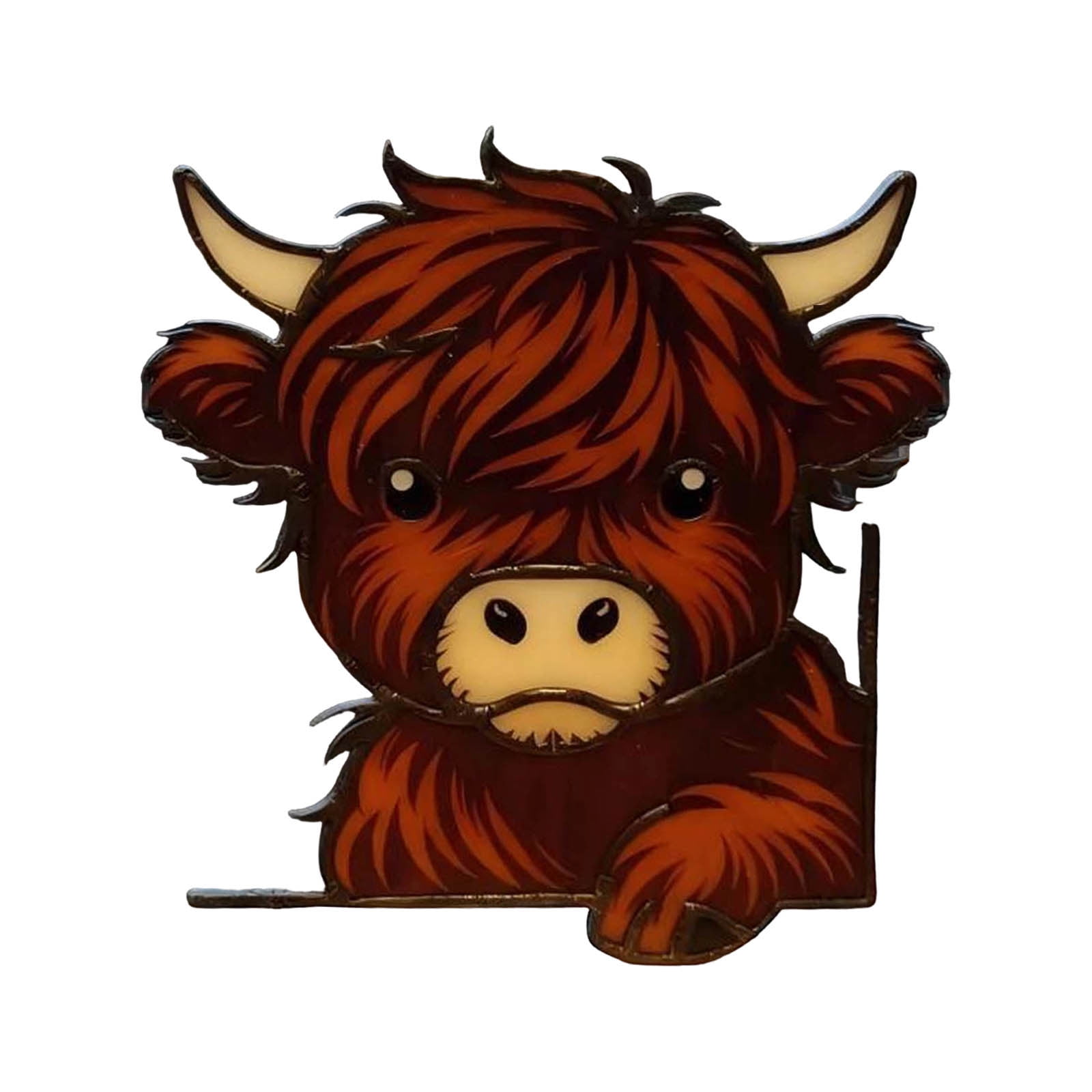 Darzheoy Cow Window Decor, 6 Inch Highland Cow Corner Decoration for ...