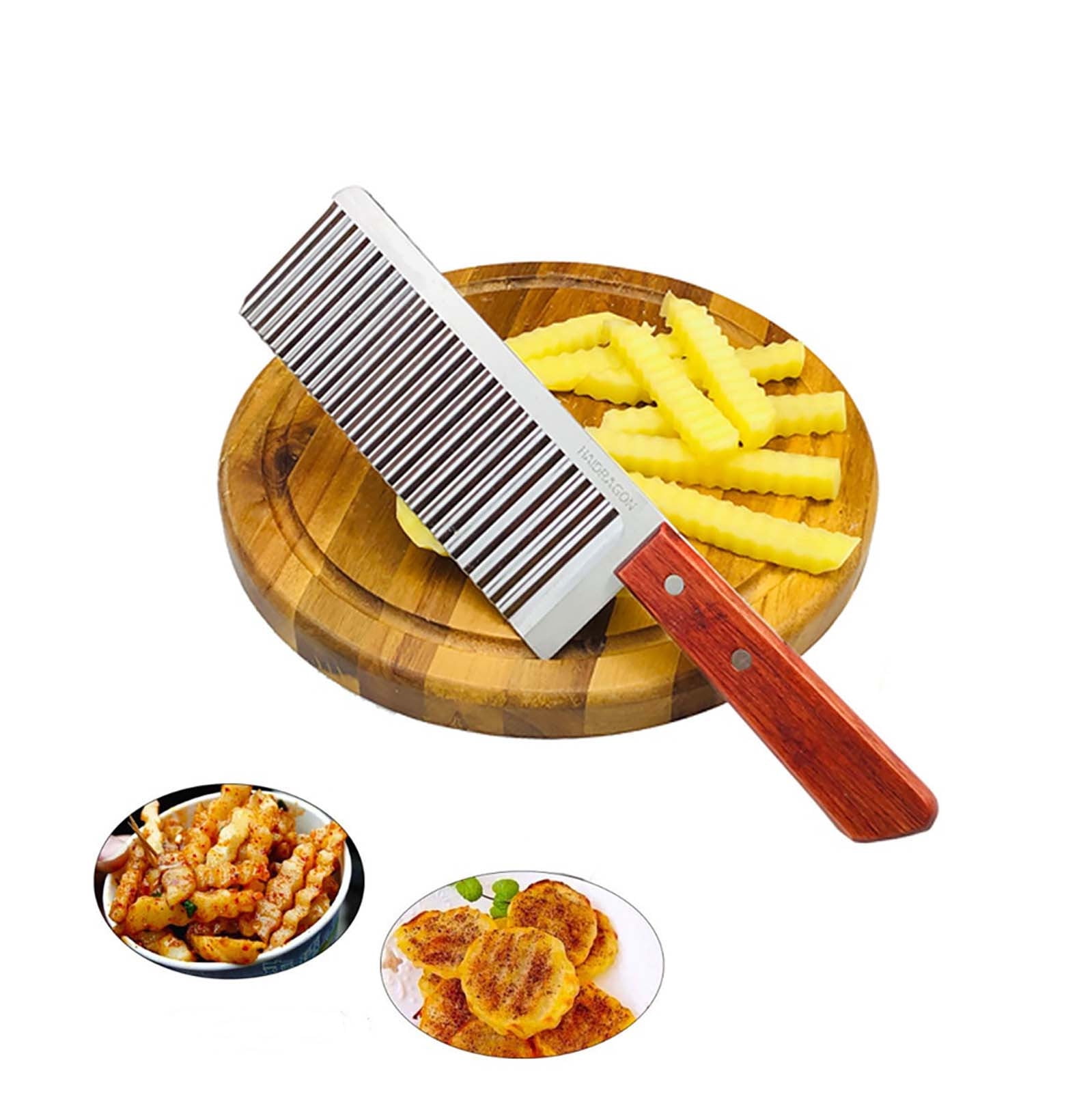 Darzheoy Crinkle Cutters for Vegetable Potatoes Fries Stainless Steel ...