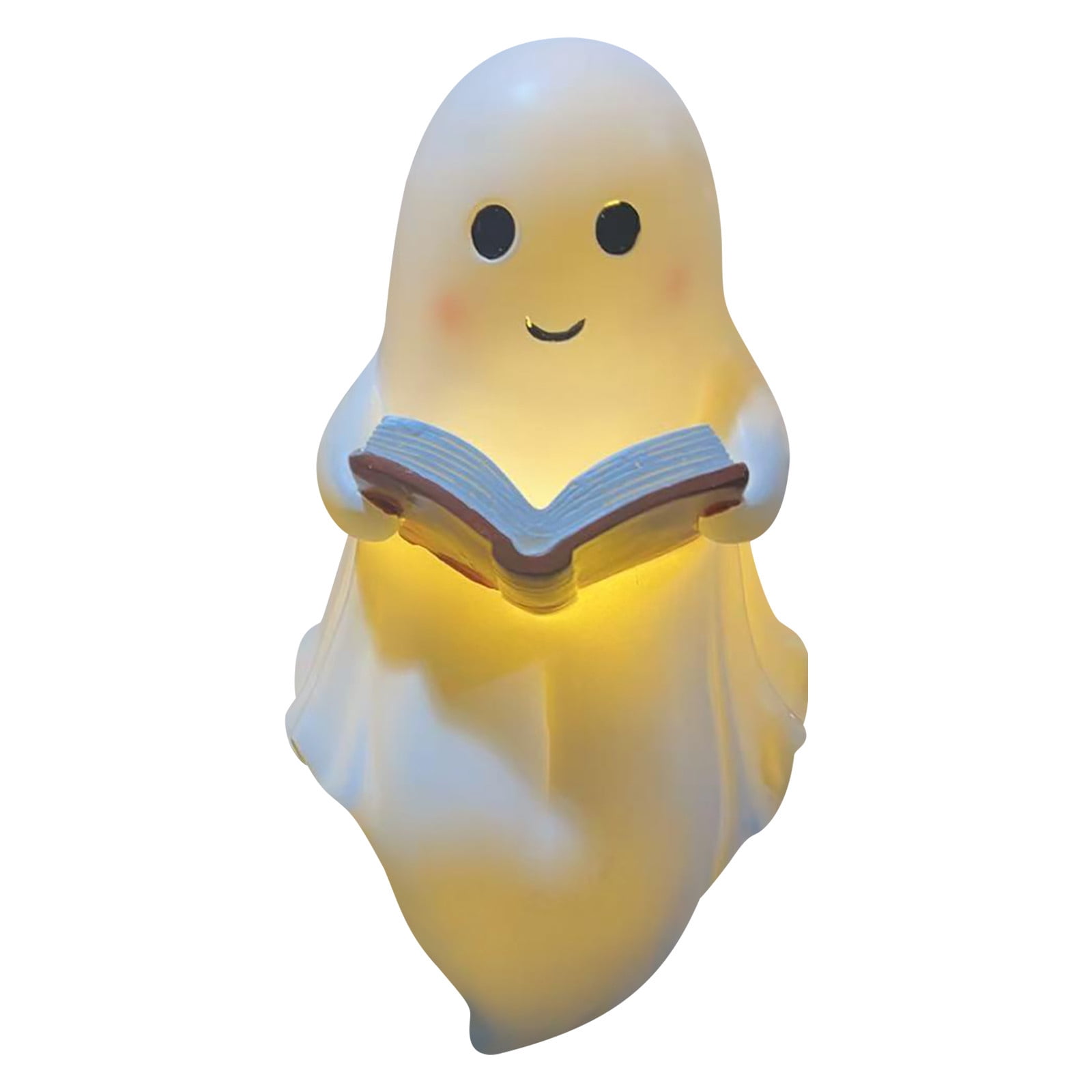 Darzheoy Cute Ghost Reading Book Lamp, Halloween Ghost Night Light ...