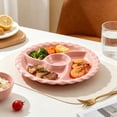 Darzheoy Divided Plastic Plates, 6-Color BPA-Free Lightweight Dinner ...