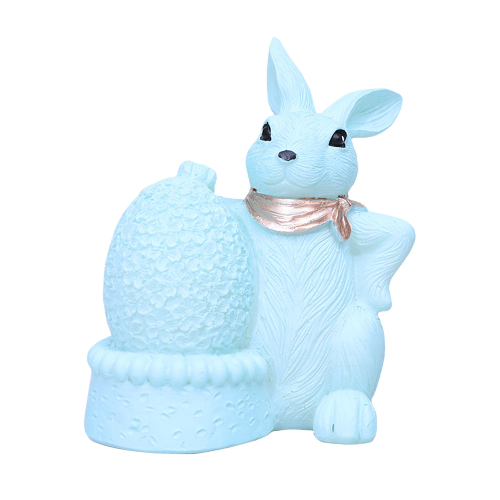 Darzheoy Easter Bunny Figurines, Easter Bunny Statue Light Spring ...