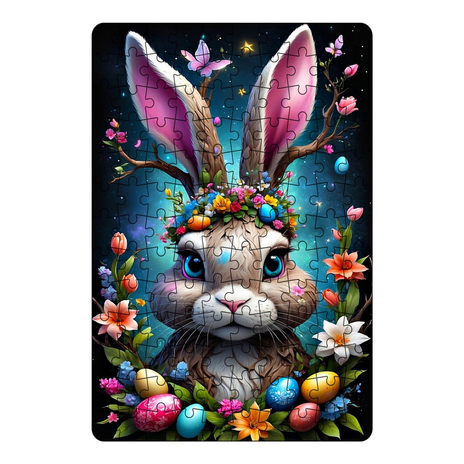 Darzheoy Easter Bunny Jigsaw Puzzles 130 Pieces Toy Games Learning ...