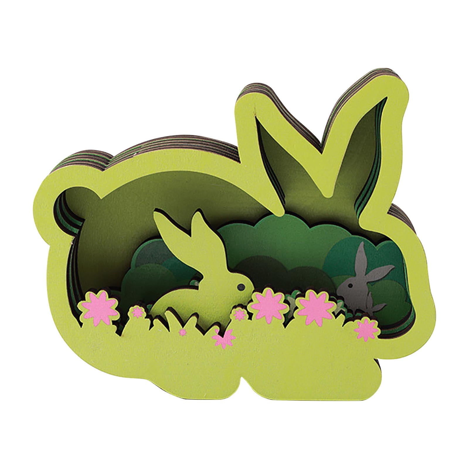 Darzheoy Easter Bunny Tabletop Decoration Wood Carving Artwork Desktop ...