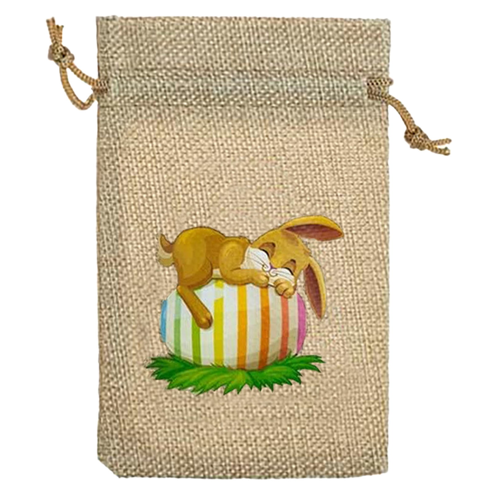 Darzheoy Easter Burlap Drawstring Bags Easter Burlap Bags with ...