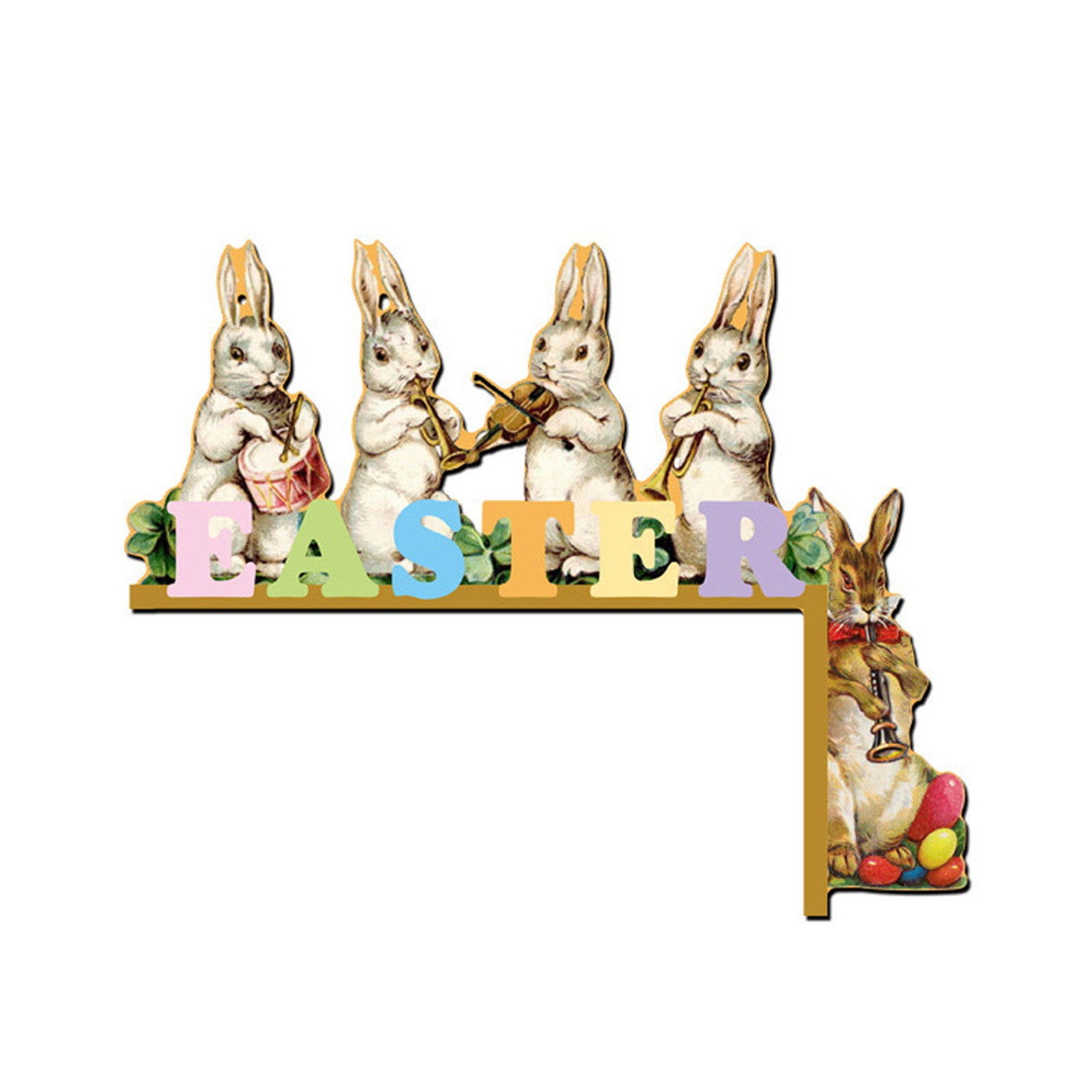 Darzheoy Easter Door Corner Decor, Easter Bunny Rabbit Door Frame Decor ...