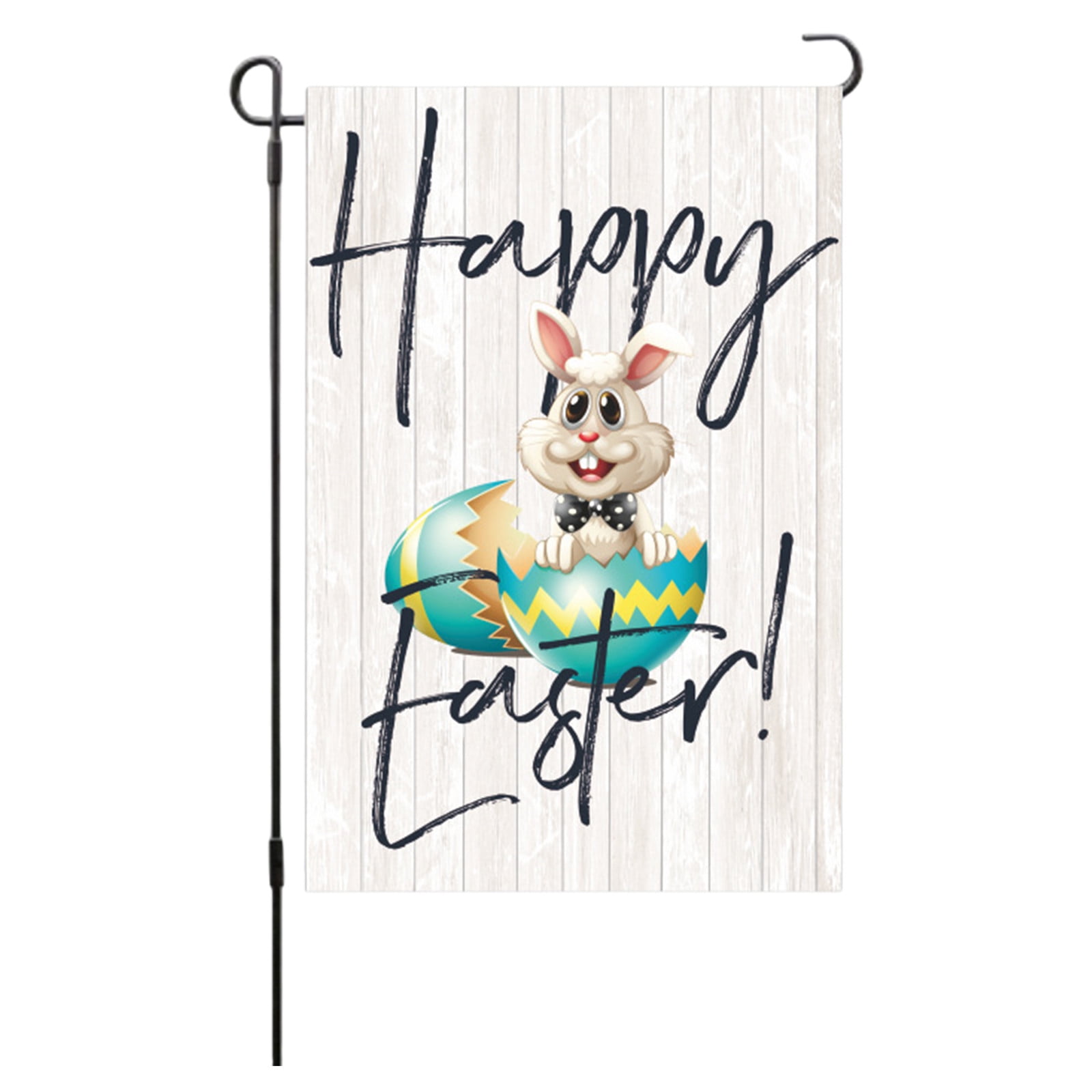 Darzheoy Easter Garden Flag, Happy Easter Bunny Garden Flag 12X18 Inch ...