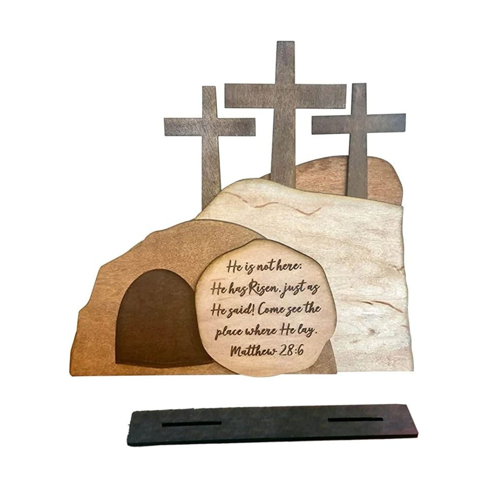 Darzheoy Easter Resurrection Scene Set, Easter Scene Wooden Decoration ...