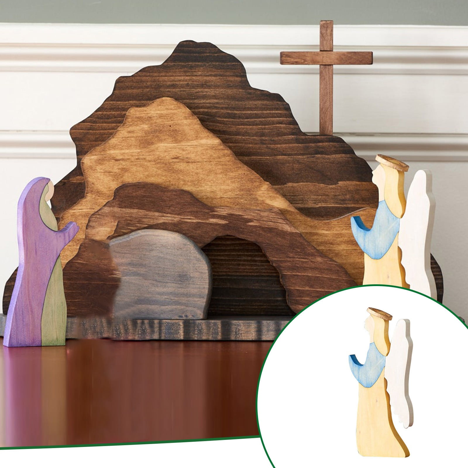 Darzheoy Easter Resurrection Scene, Easter Scene Wooden Decoration ...