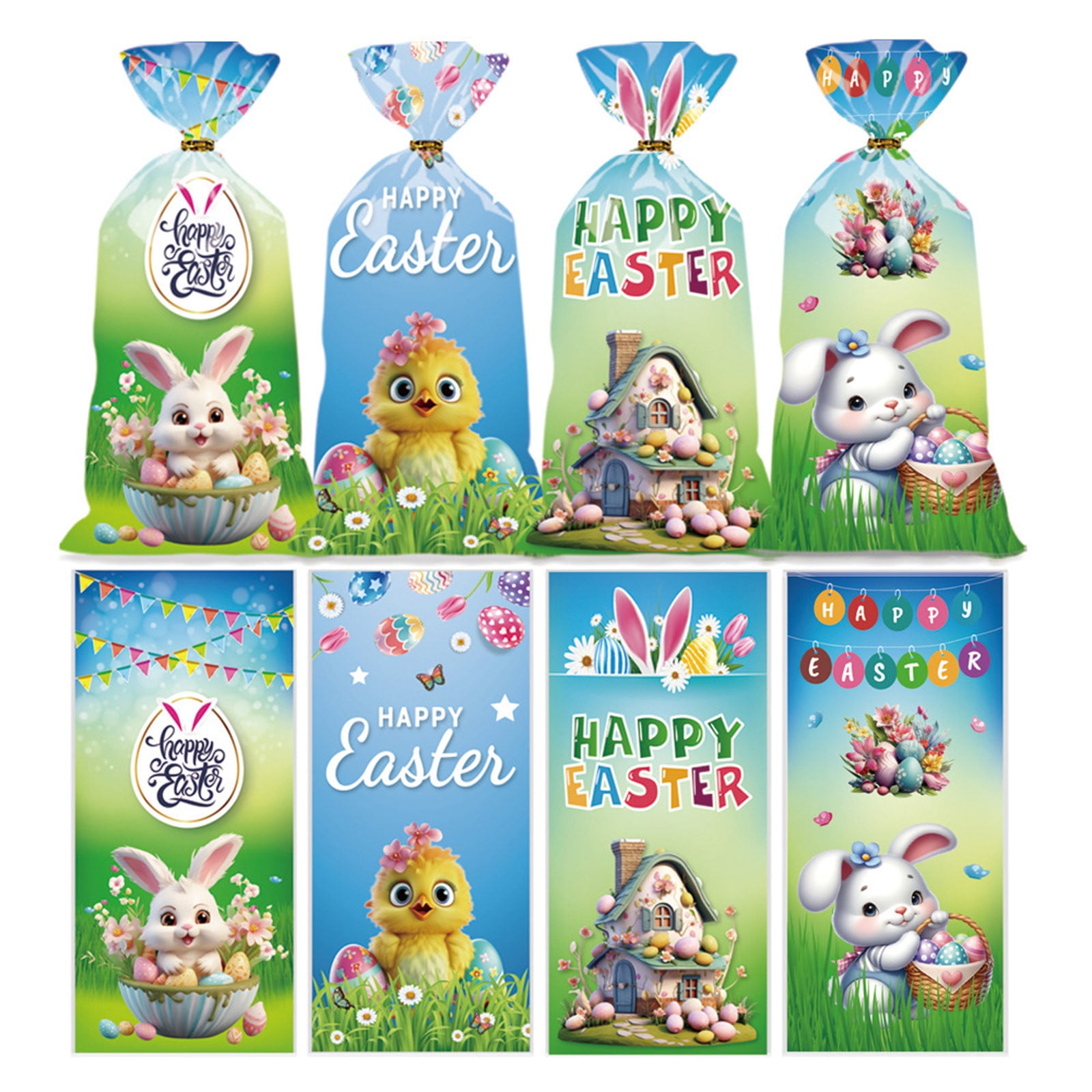 Darzheoy Easter Treat Bags, Easter Cellophane Treat Bags,50 PCS Easter ...